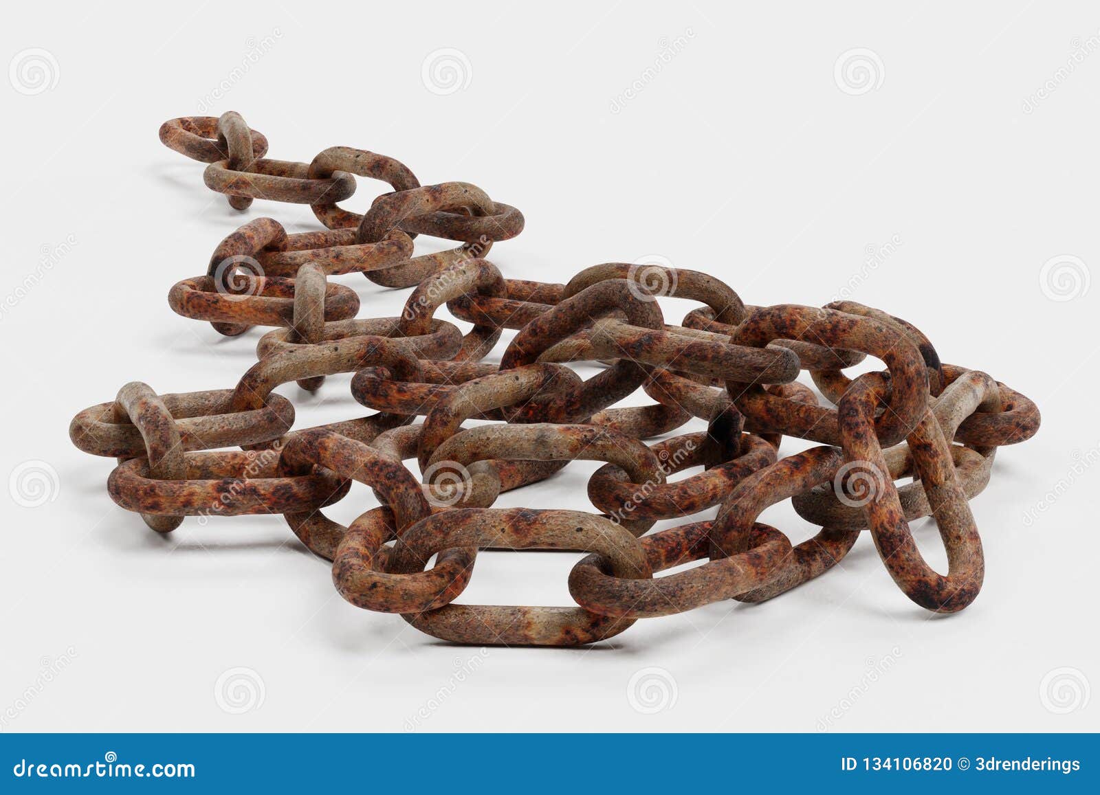 3D Render of Rusty Chain stock illustration. Illustration of boat ...