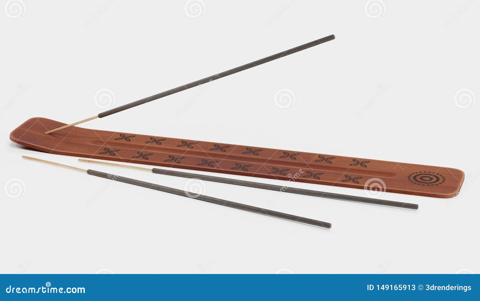 3d Render of Scented Sticks Stock Illustration - Illustration of aroma ...