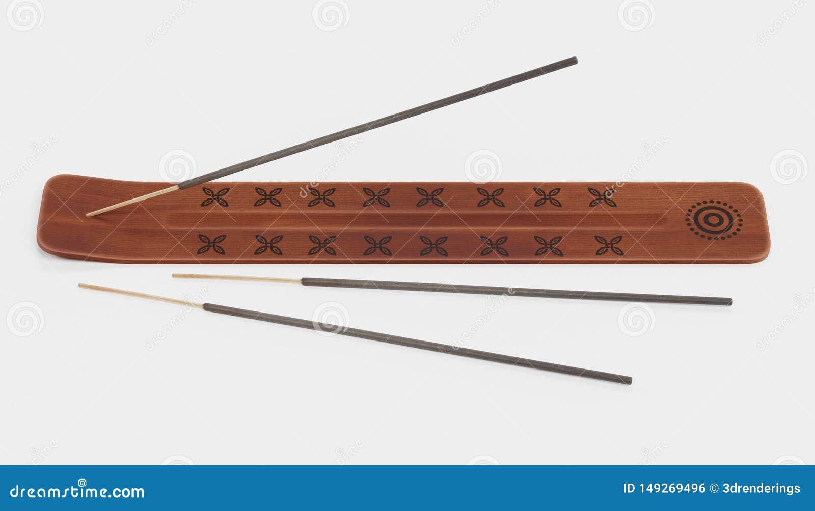 3d Render of Scented Sticks Stock Illustration - Illustration of stick ...