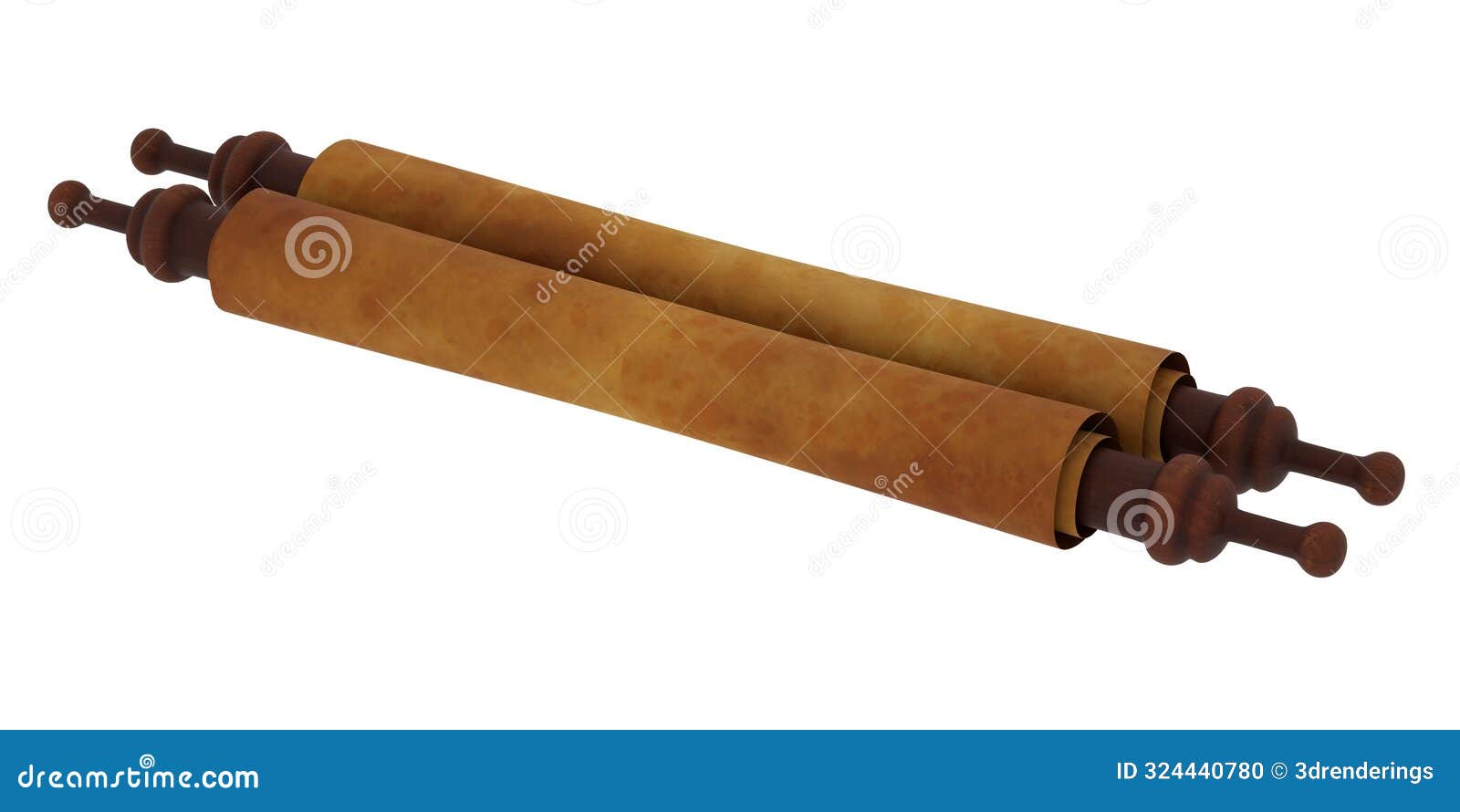 3D Render of Scroll stock illustration. Illustration of model - 324440780