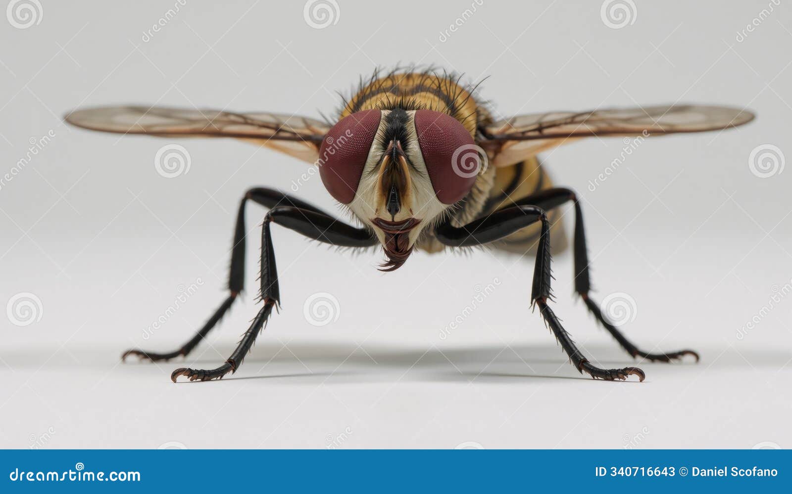 Realistic 3D Render Showcases Intricate Details on a House Fly Stock ...