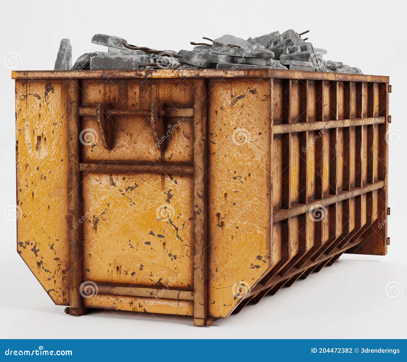 3D Render of Skip stock illustration. Illustration of industry - 204472382