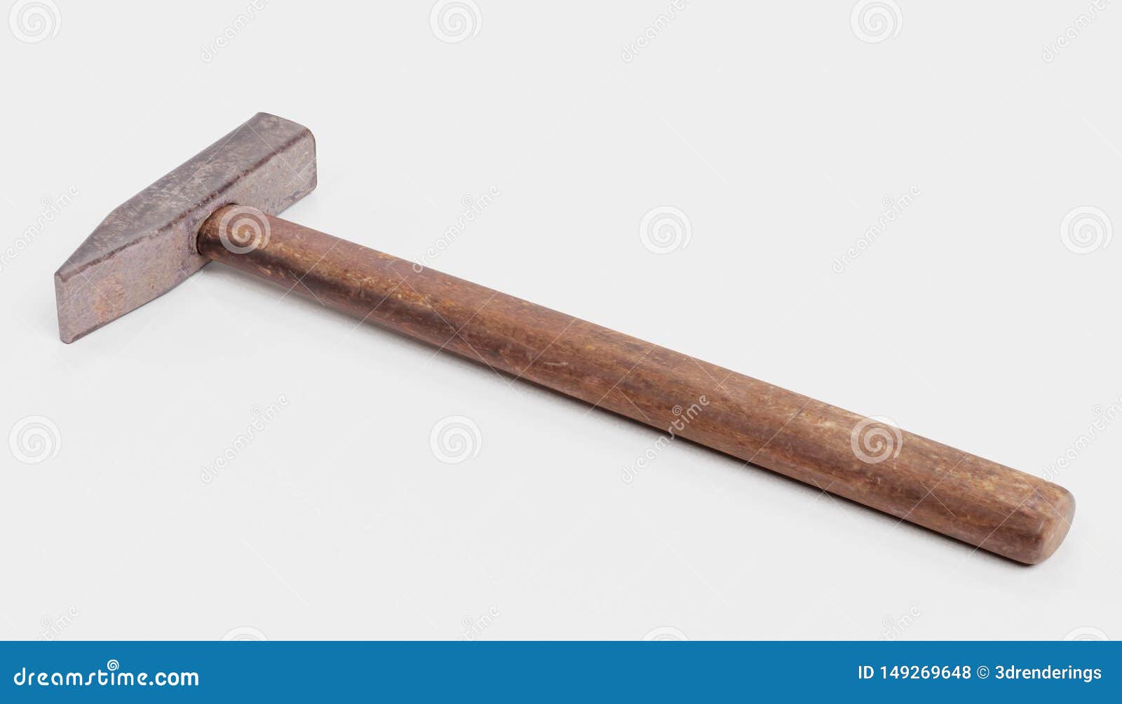 3d Render of Small Hammer stock illustration. Illustration of render ...
