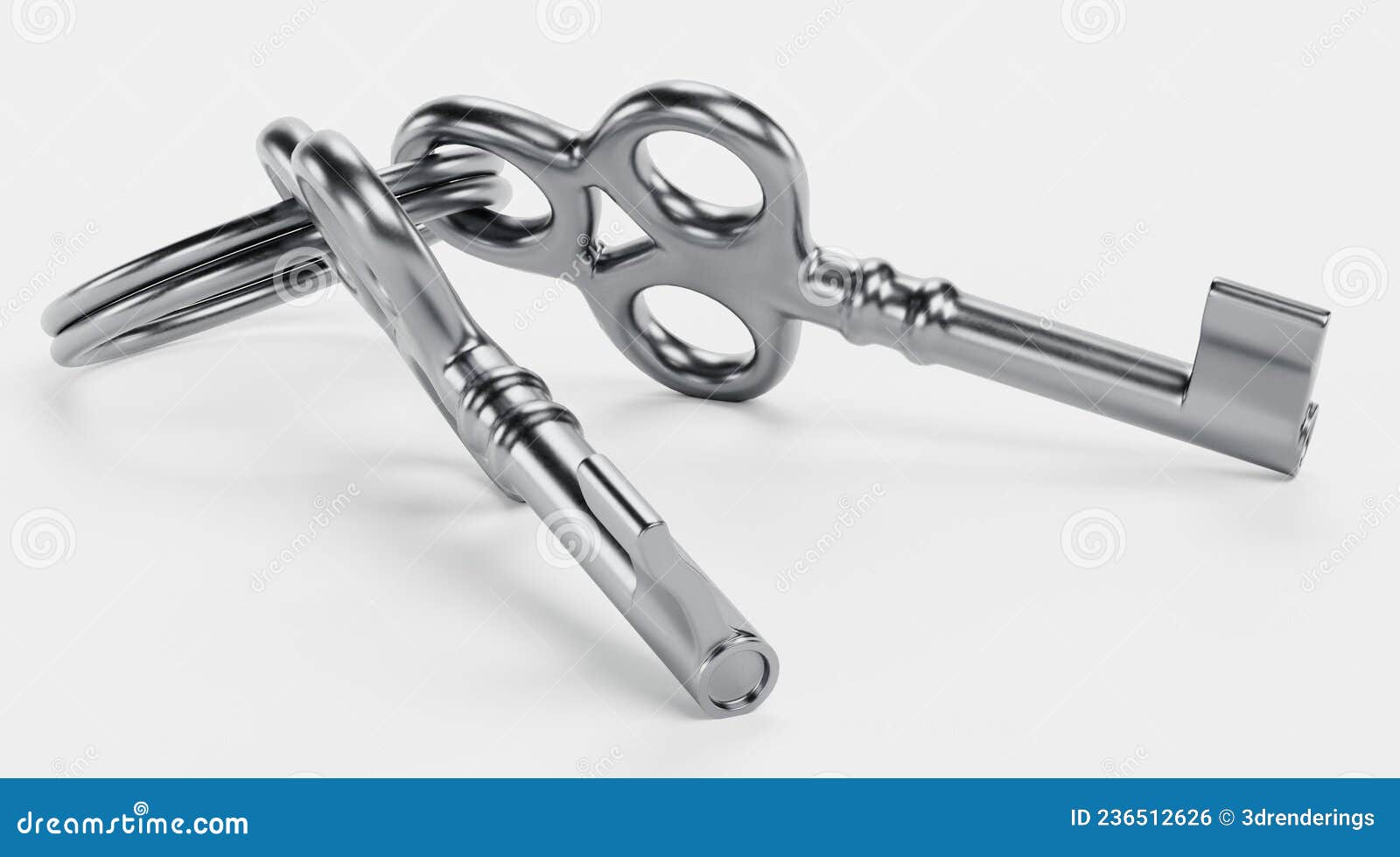 3D Render of Small Keys stock illustration. Illustration of lock ...