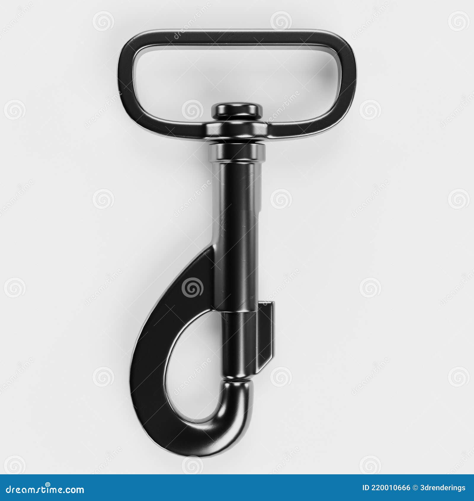 3D Render of Snap Hook stock illustration. Illustration of swivelring ...
