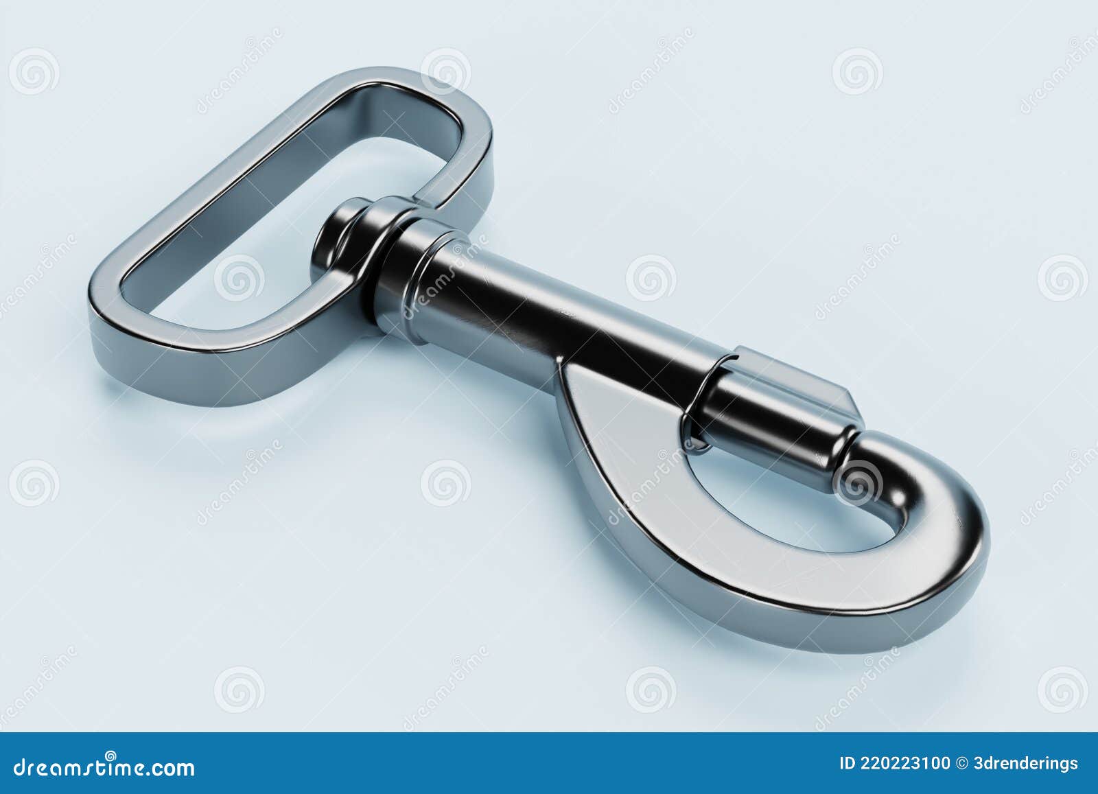 3D Render of Snap Hook stock illustration. Illustration of ring - 220223100