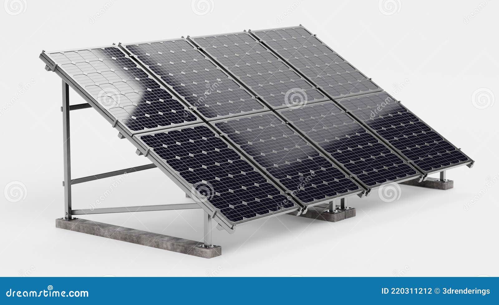 3D Render of Solar Panel stock illustration. Illustration of render ...