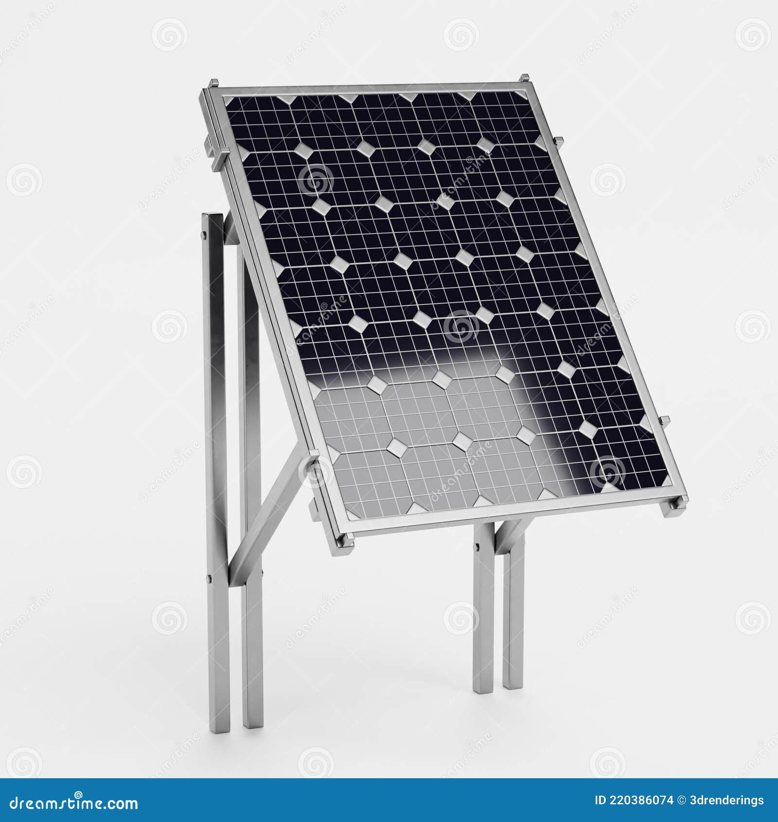 3D Render of Solar Panel stock illustration. Illustration of green ...