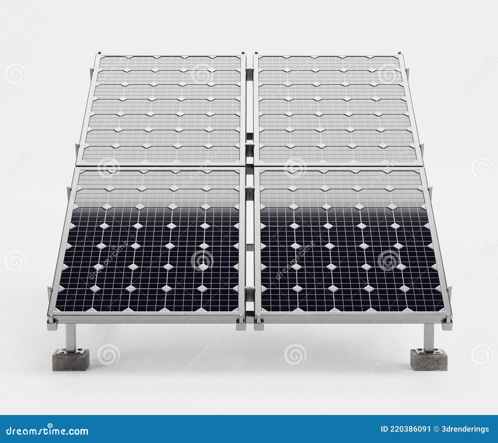 3D Render of Solar Panel stock illustration. Illustration of ...