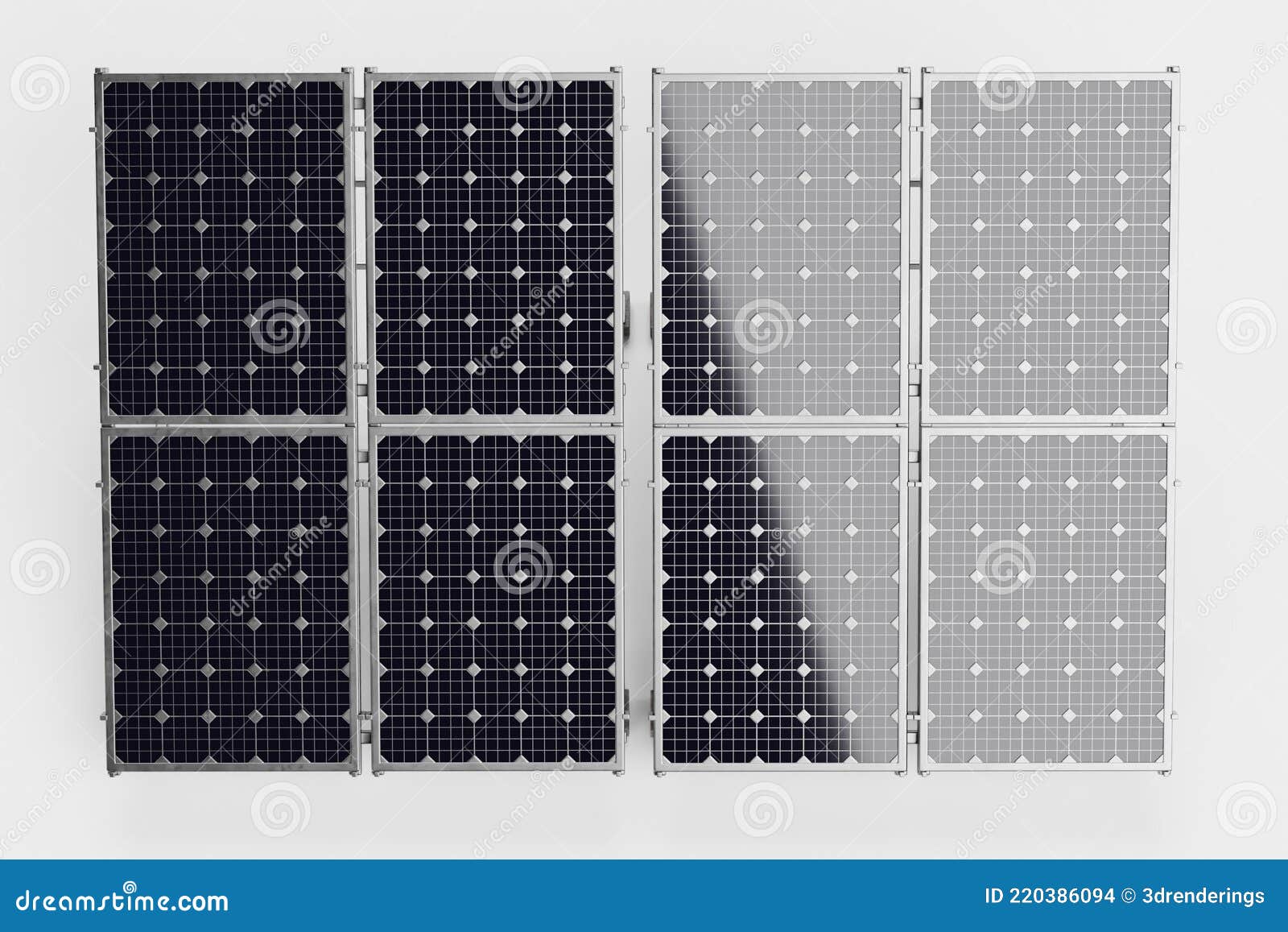 3D Render of Solar Panel stock illustration. Illustration of ecology ...