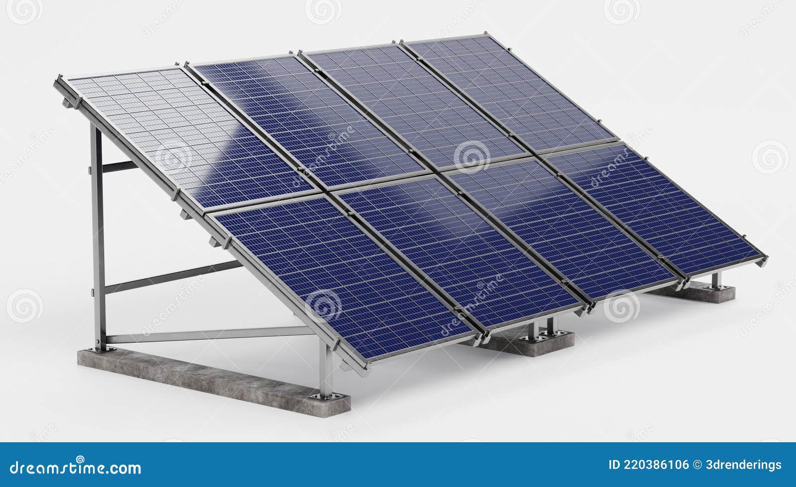 3D Render of Solar Panels stock illustration. Illustration of render ...
