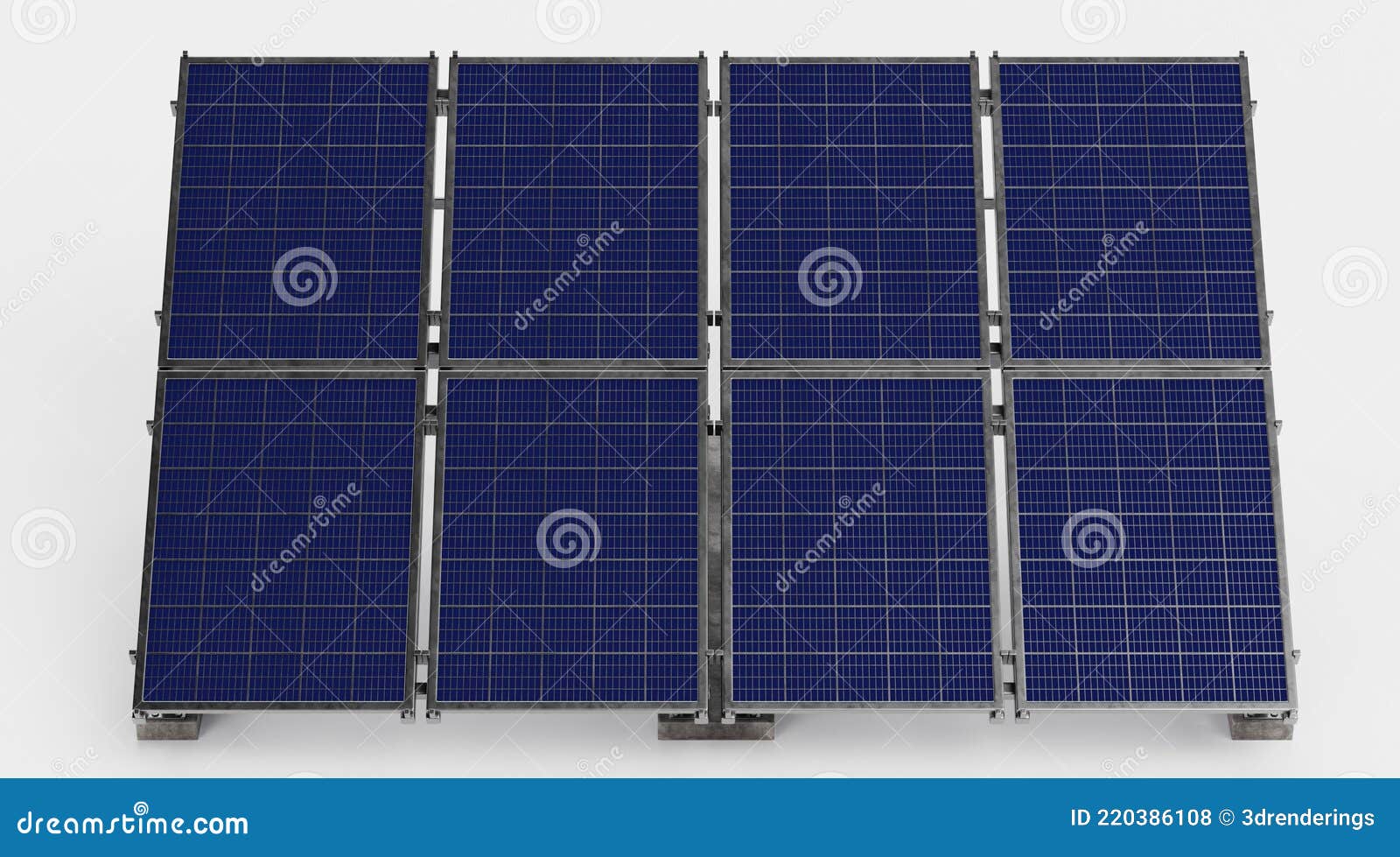 3D Render of Solar Panels stock illustration. Illustration of ...