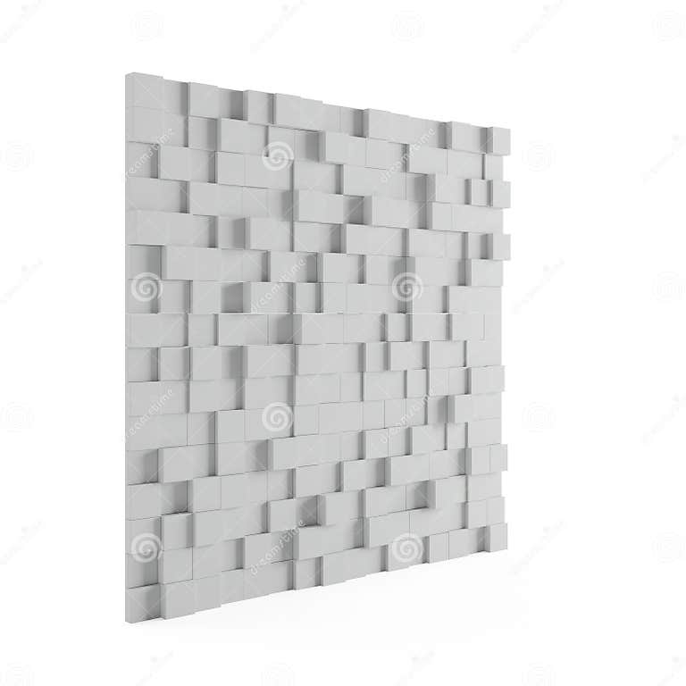 Realistic 3D Render of a Stone Square Wall with Multiple Smaller ...