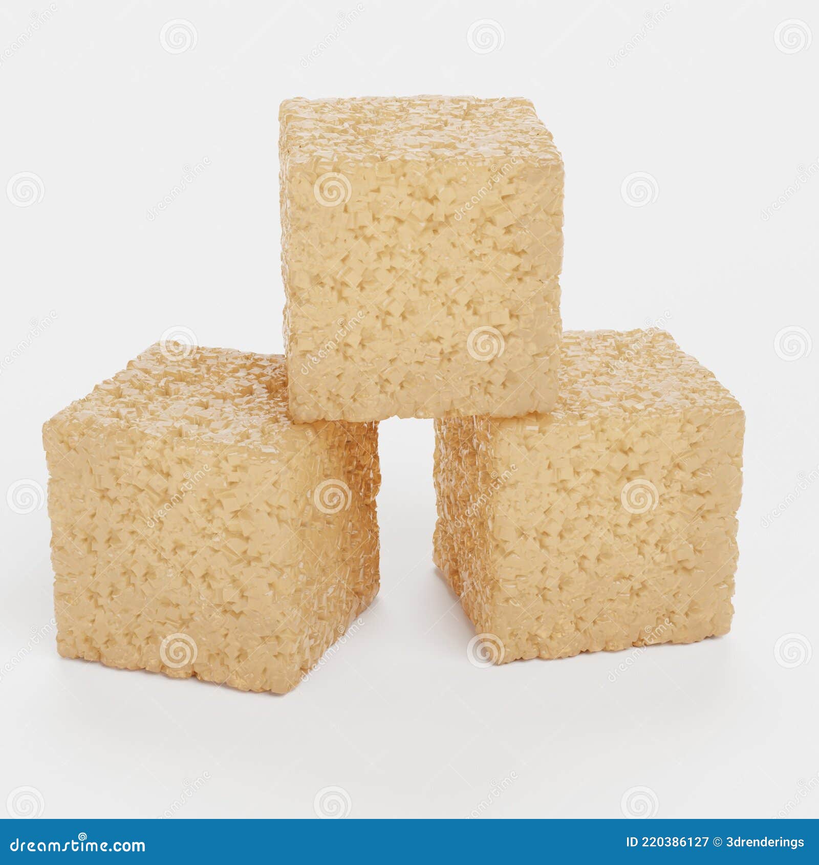 3D Render of Sugar Cubes stock image. Image of coffee - 220386127