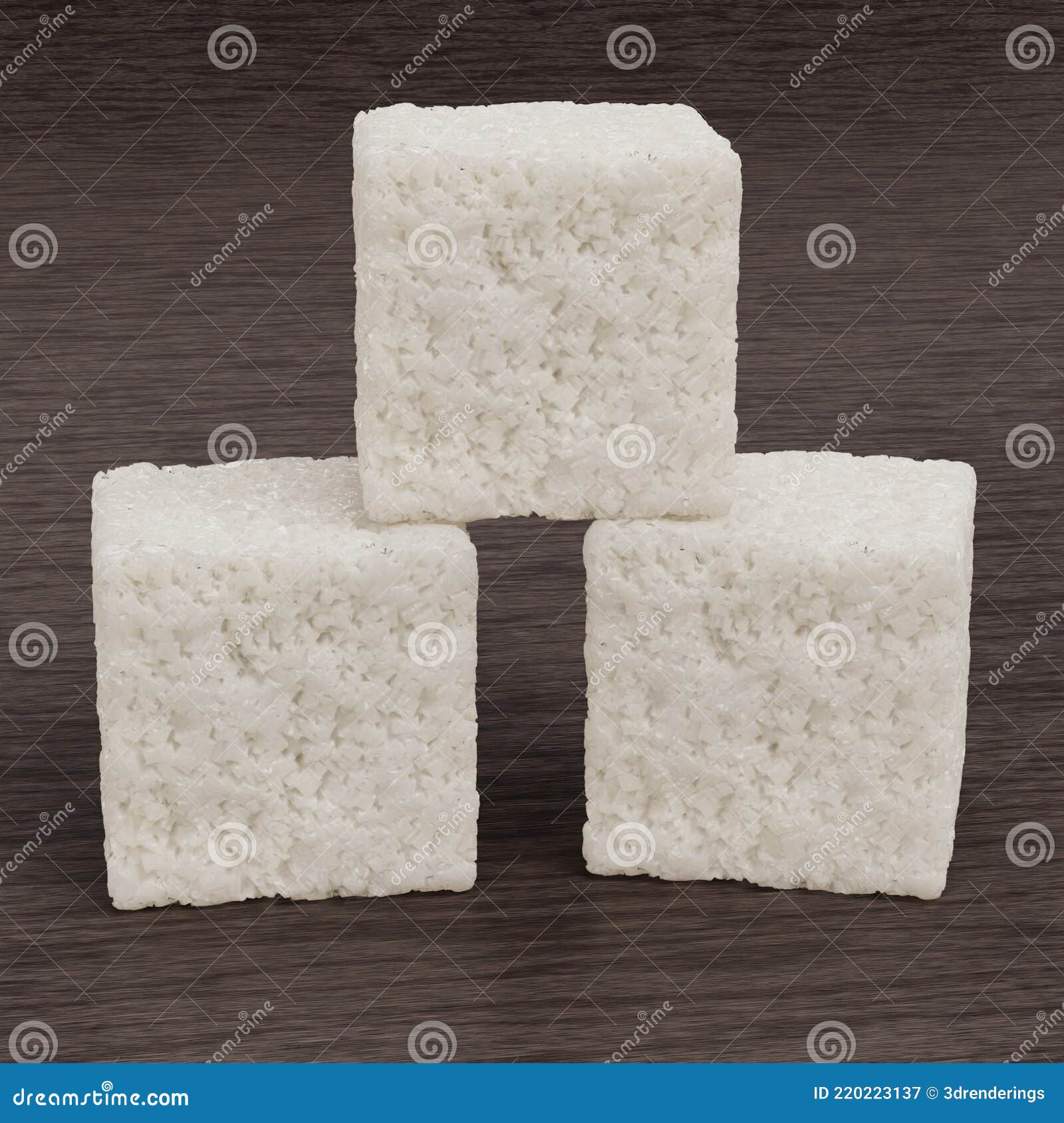 3D Render of Sugar Cubes stock illustration. Illustration of sugar ...