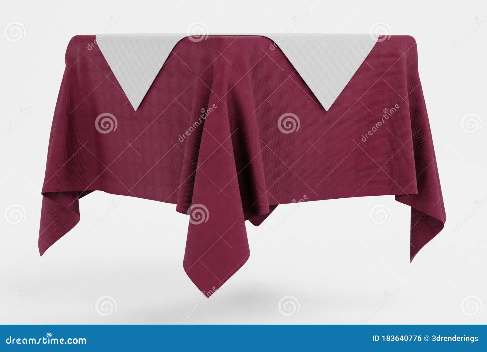 3D Render of Tablecloth stock illustration. Illustration of realistic ...