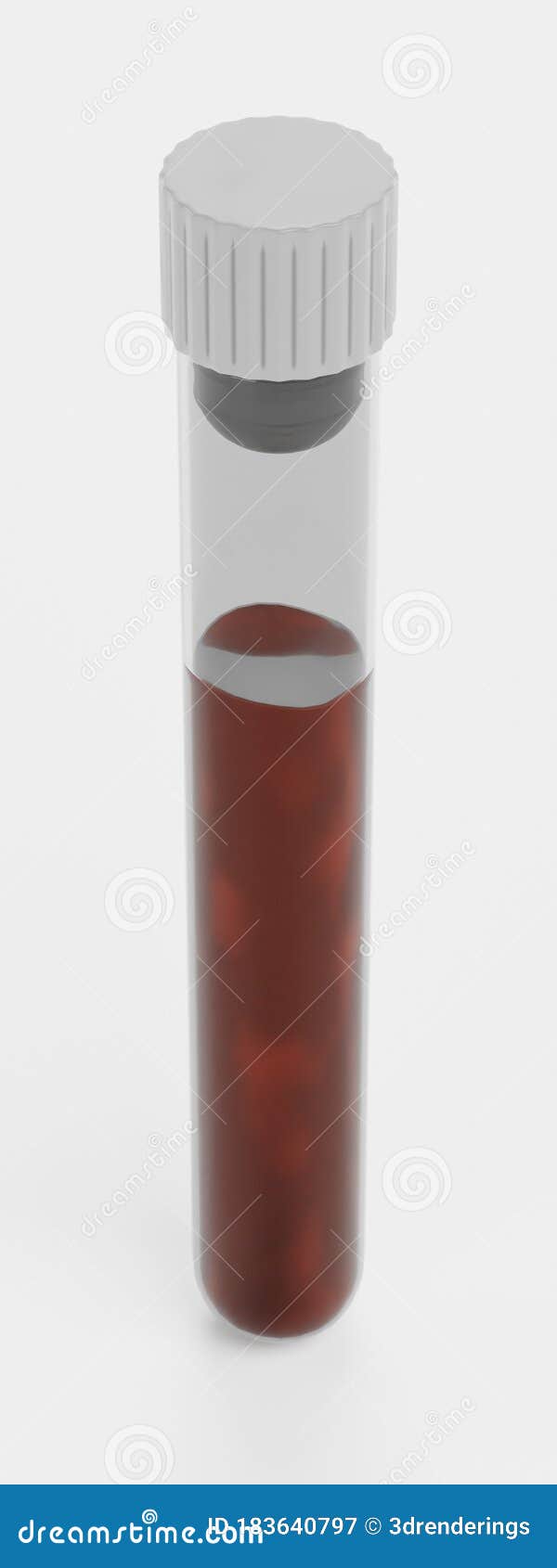 3D Render of Test Tube stock illustration. Illustration of glass ...