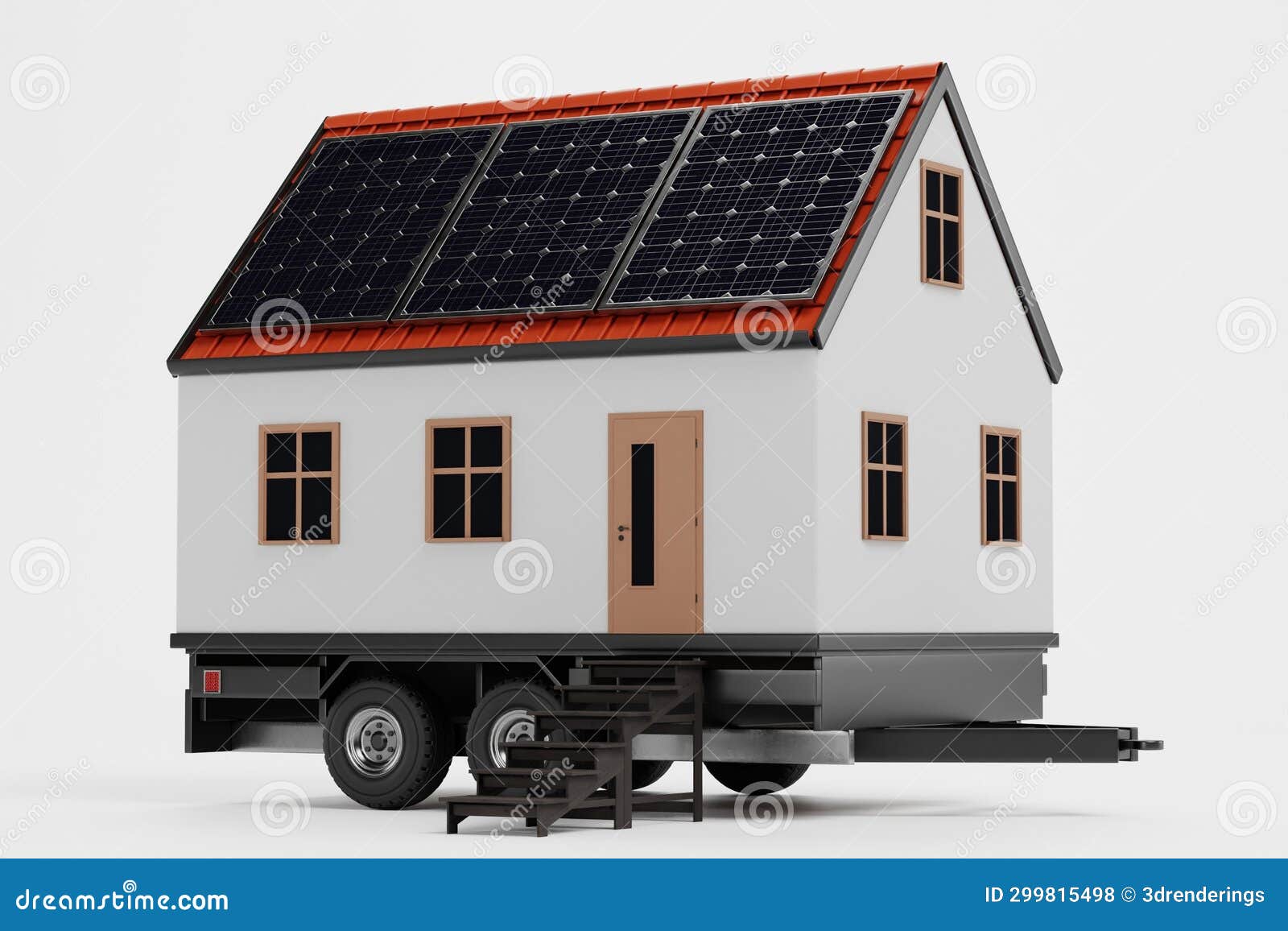 3D Render of Tiny House stock illustration. Illustration of building ...