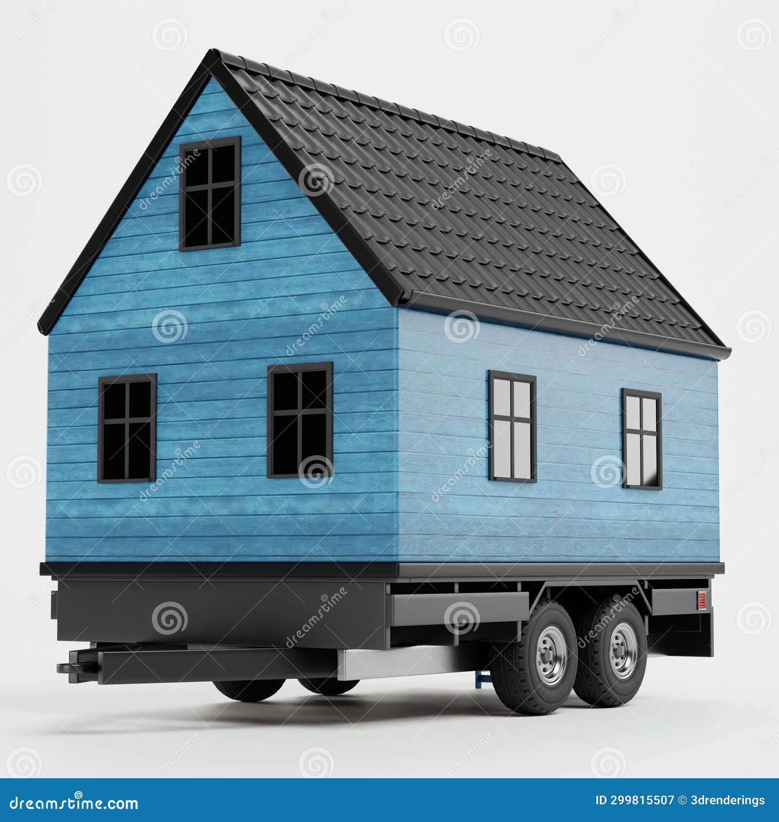 3D Render of Tiny House stock illustration. Illustration of living ...
