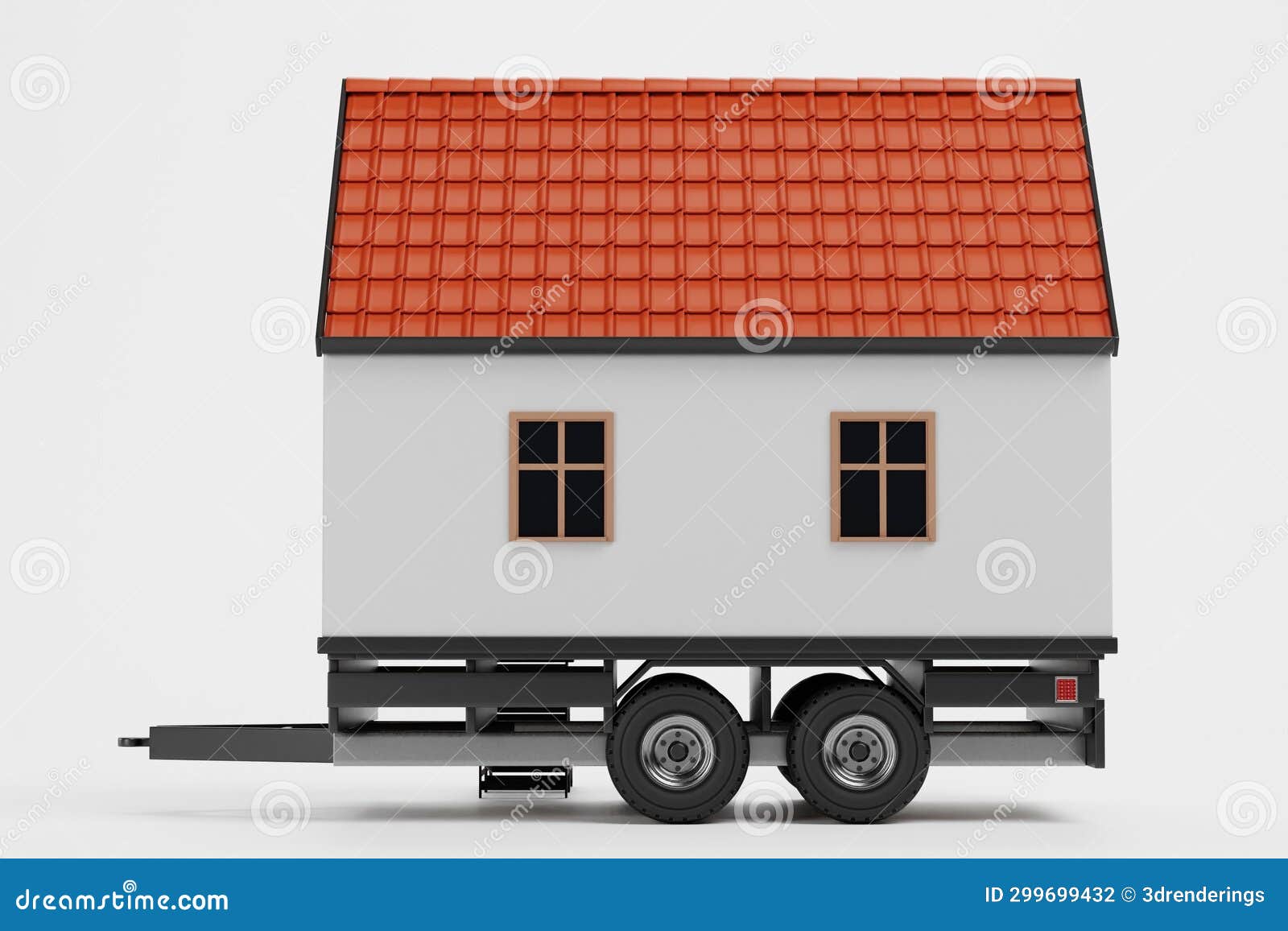 3D Render of Tiny House stock illustration. Illustration of vehicle ...