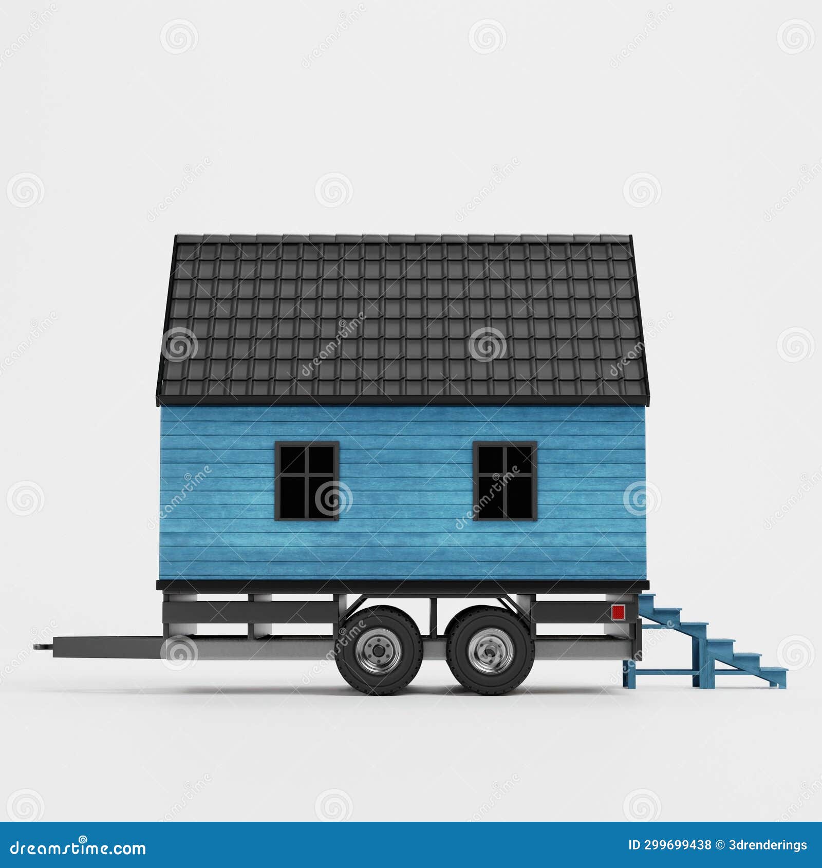 3D Render of Tiny House stock illustration. Illustration of living ...