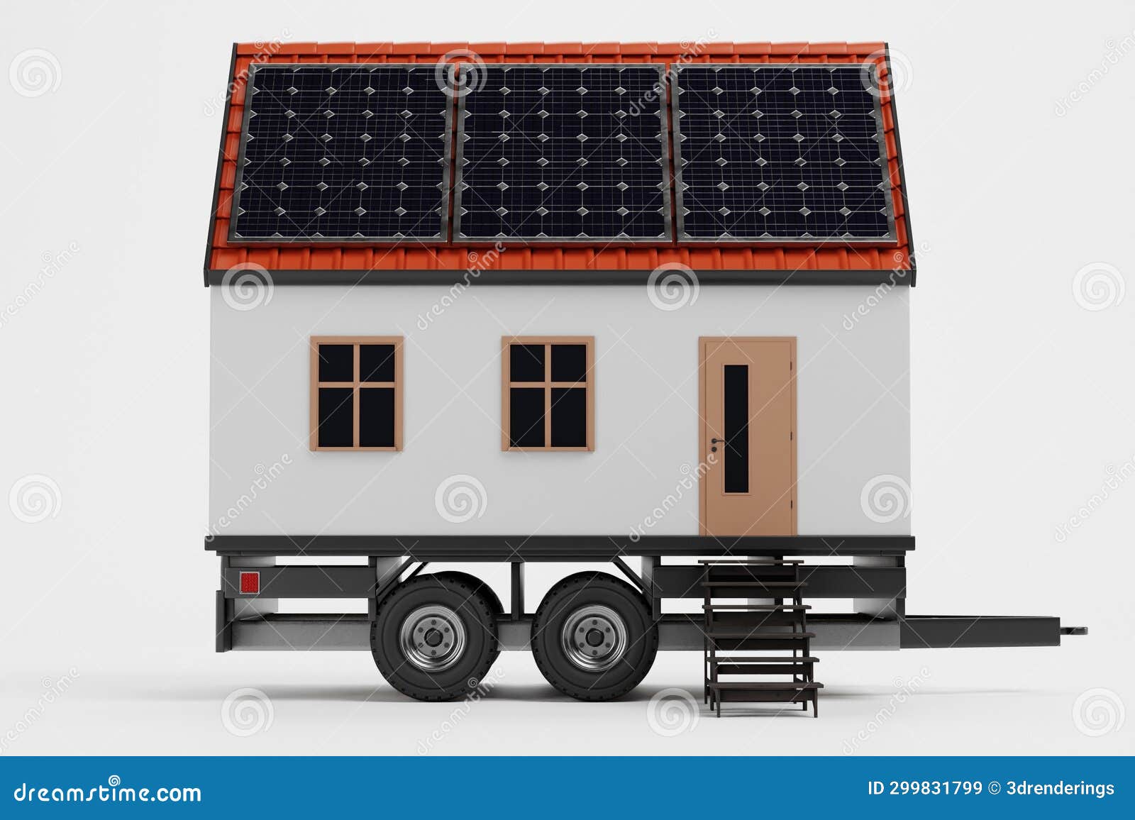 3D Render of Tiny House stock illustration. Illustration of used ...