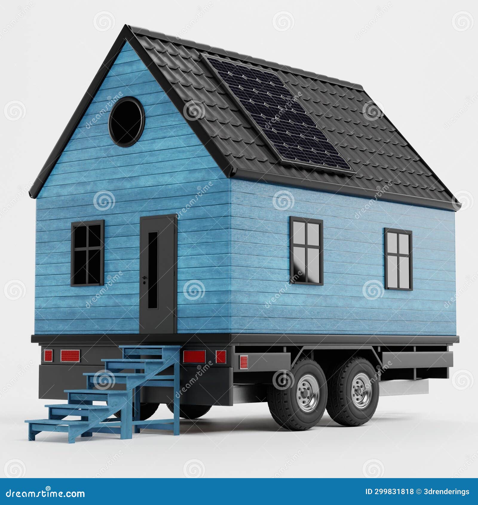 3D Render of Tiny House stock illustration. Illustration of cottage ...