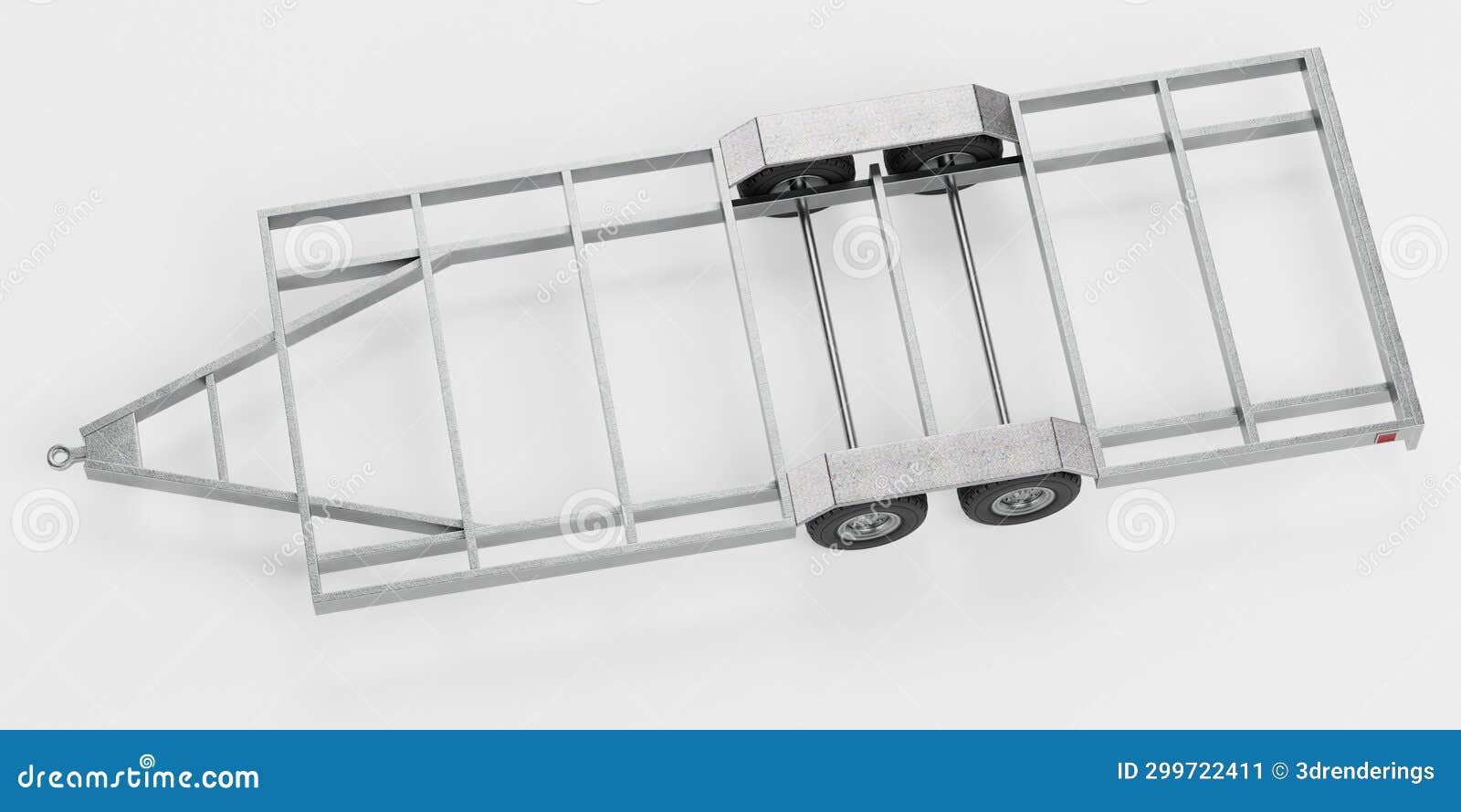 3D Render of Trailer stock illustration. Illustration of transport ...