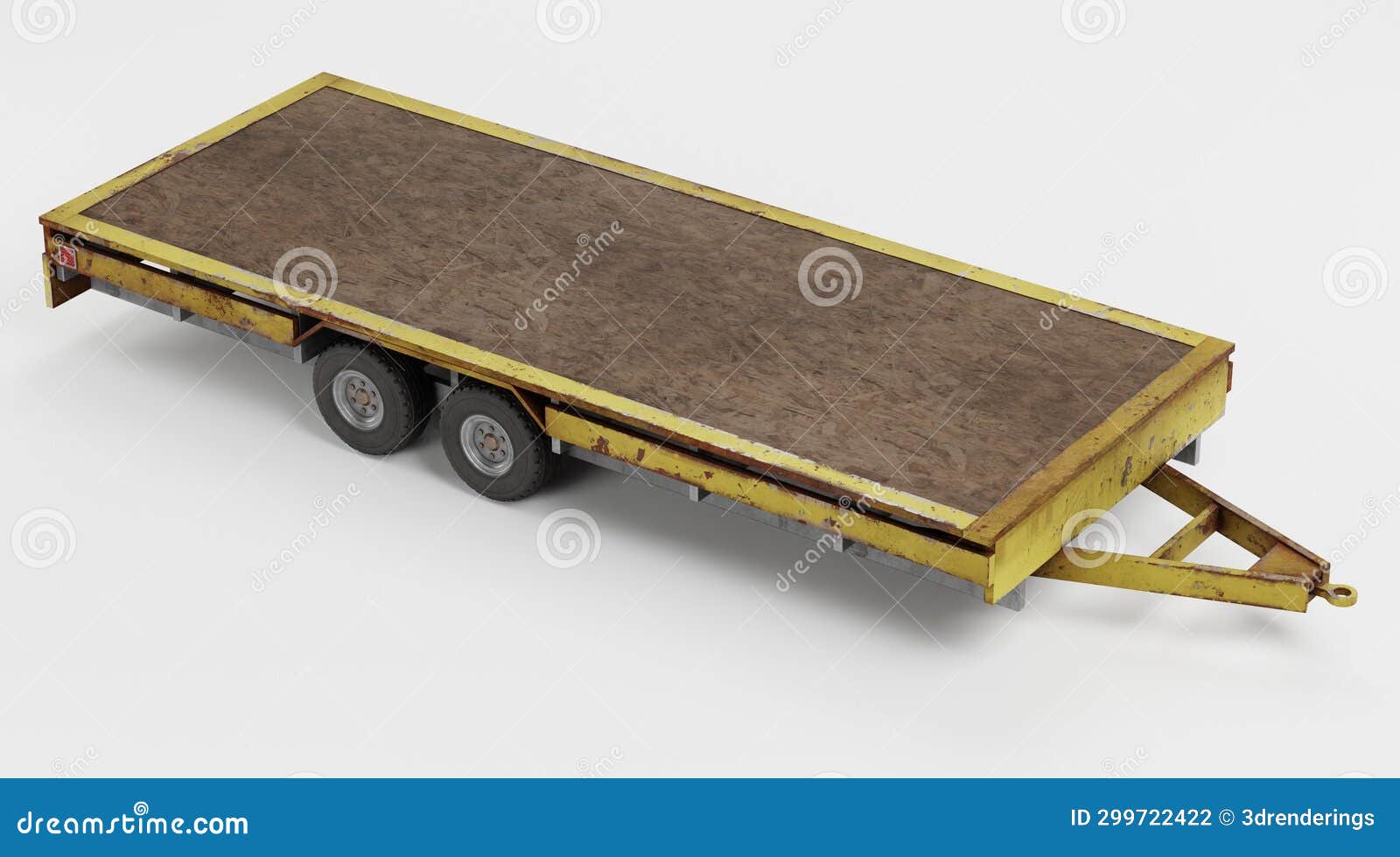 3D Render of Trailer stock illustration. Illustration of render - 299722422