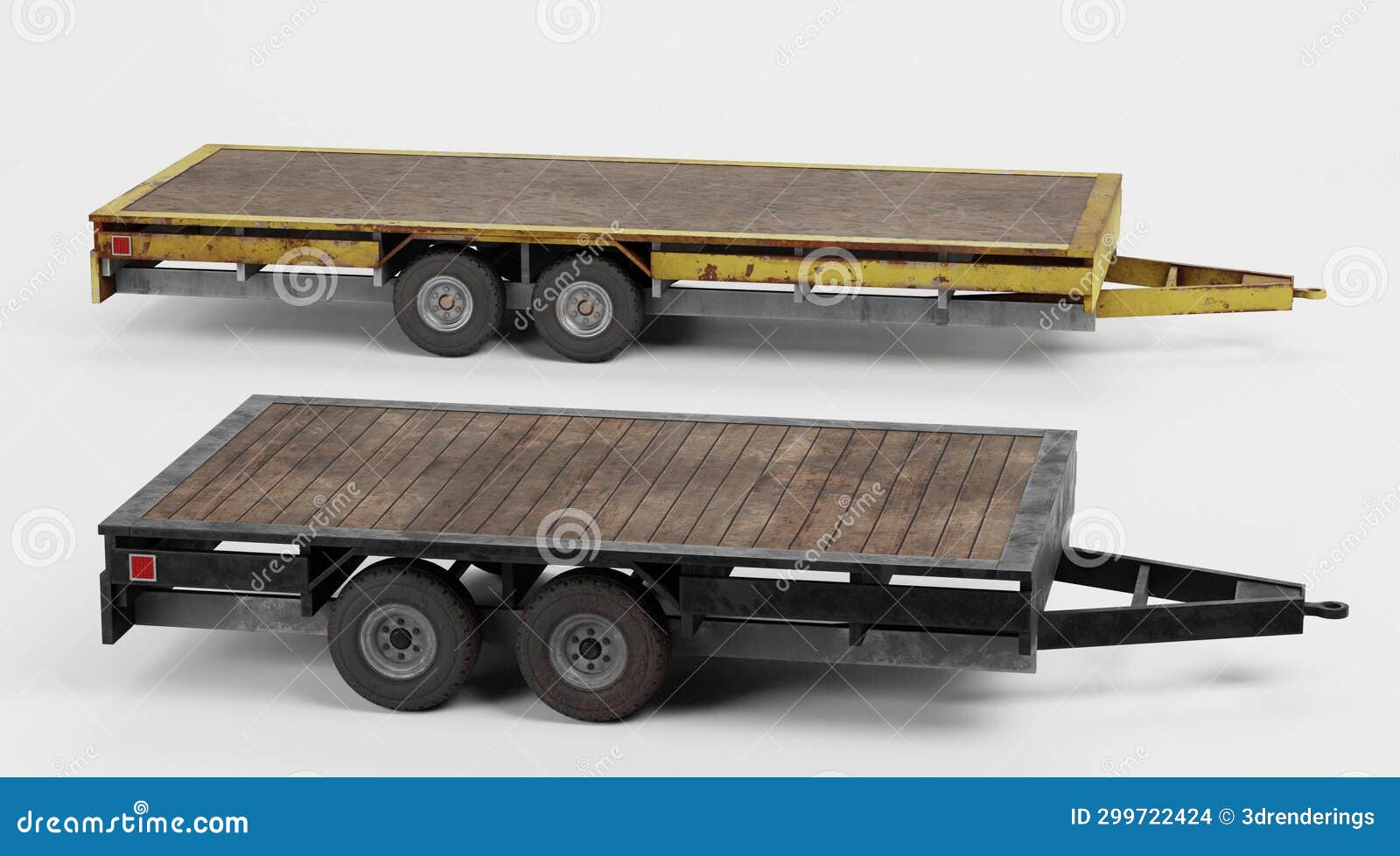 3D Render of Trailer stock illustration. Illustration of truck - 299722424