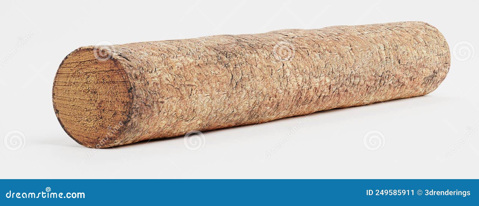 3D Render of Tree Log stock illustration. Illustration of pile - 249585911