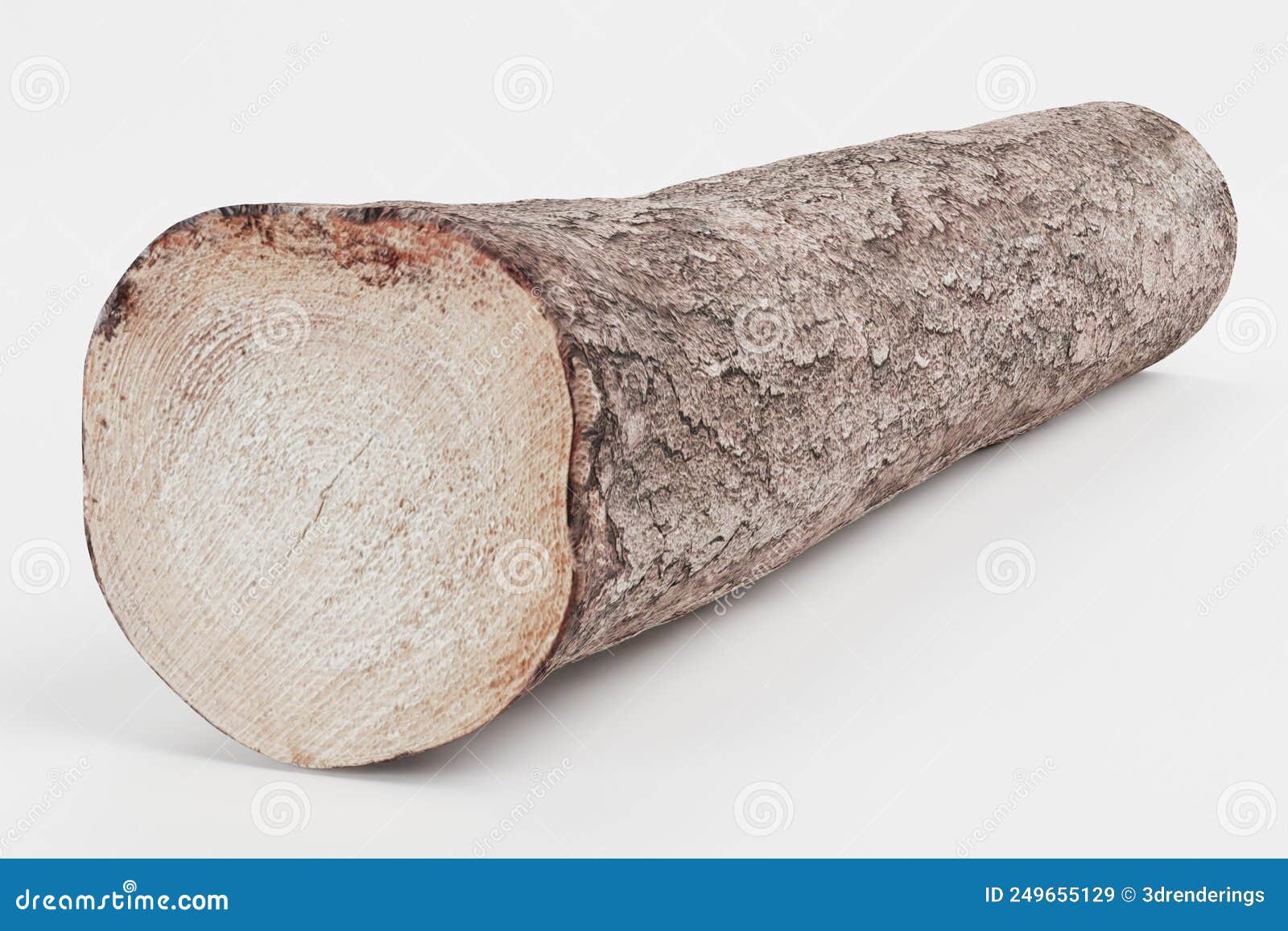 3D Render of Tree Log stock illustration. Illustration of wood - 249655129