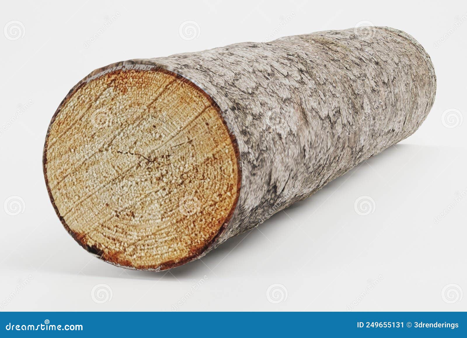 3D Render of Tree Log stock illustration. Illustration of timber ...