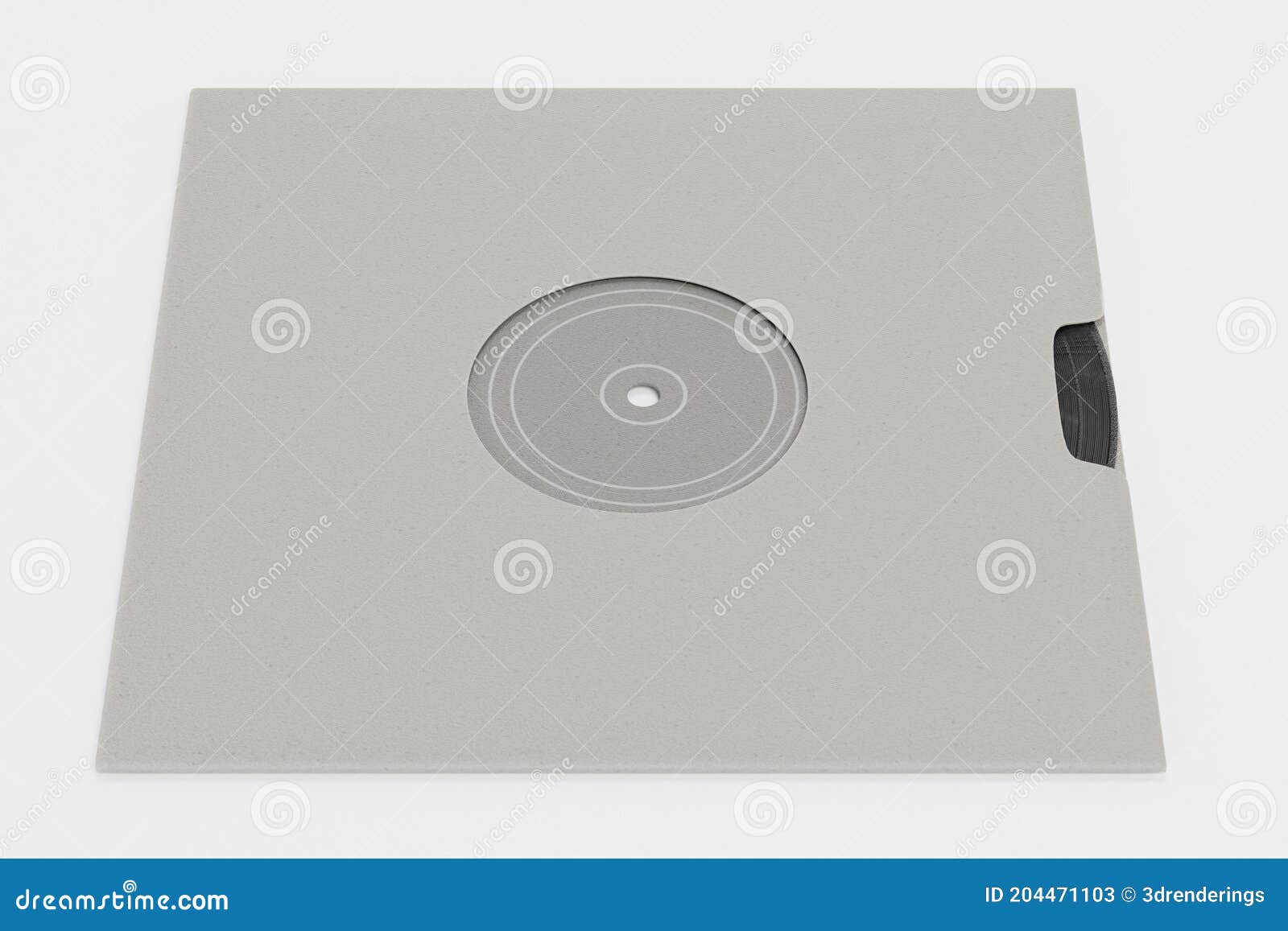 3D Render of Vinyl Record stock illustration. Illustration of paper ...