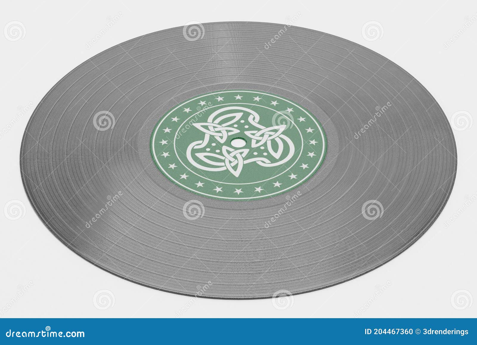 3D Render of Vinyl Record stock illustration. Illustration of classic ...