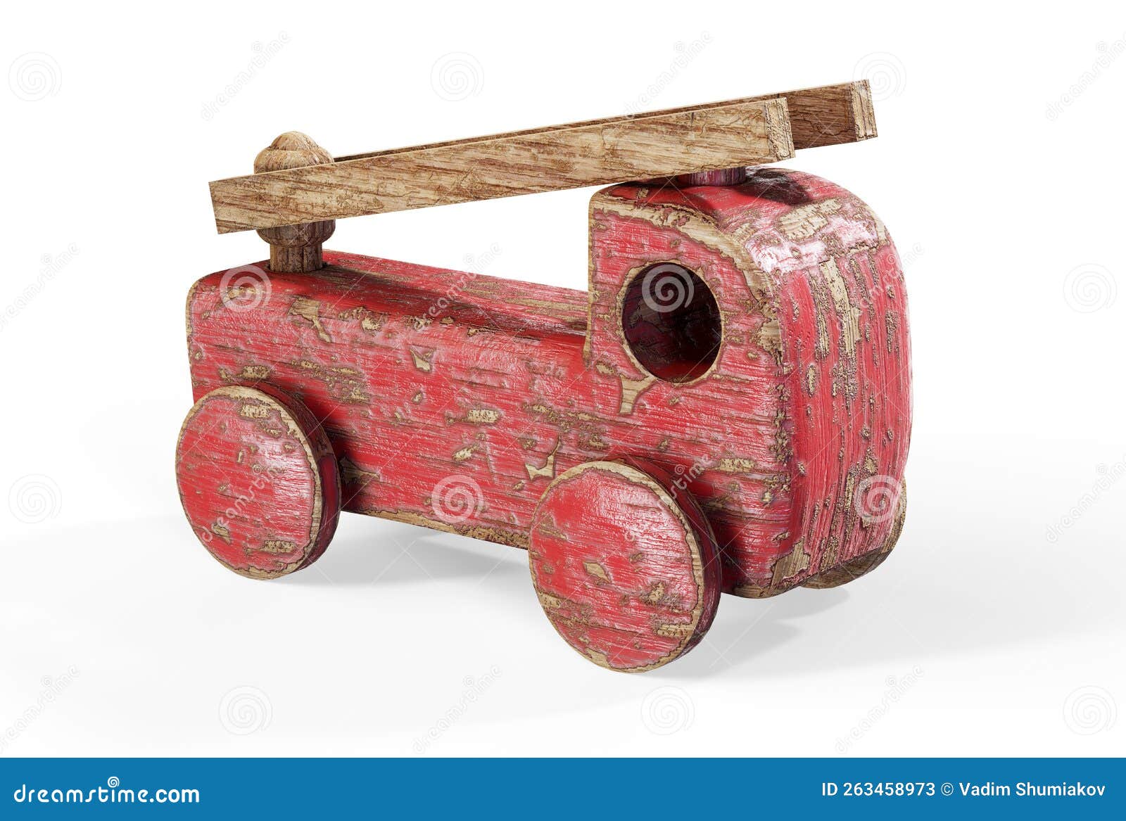 Realistic 3d Render of Wooden Toys Stock Illustration - Illustration of ...