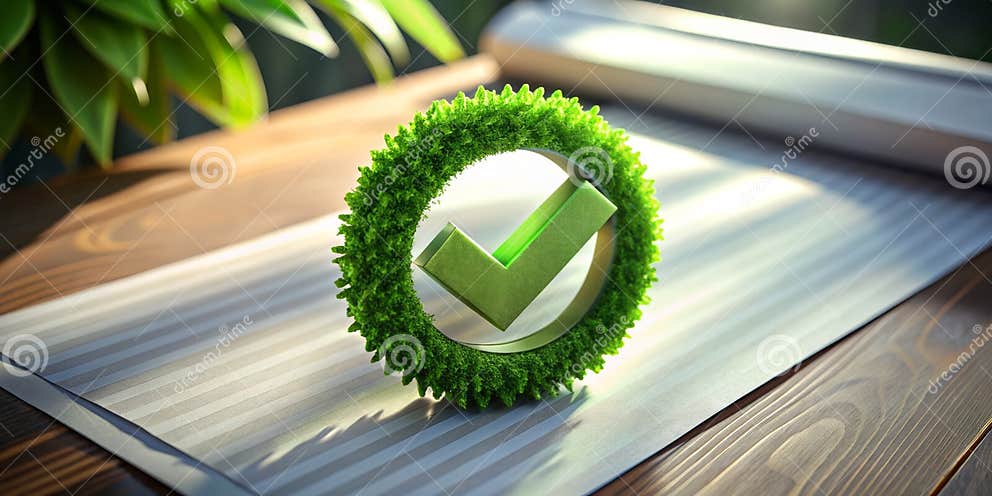 Realistic 3D Rendered Document Seal with Digital Checkmark Approved ...