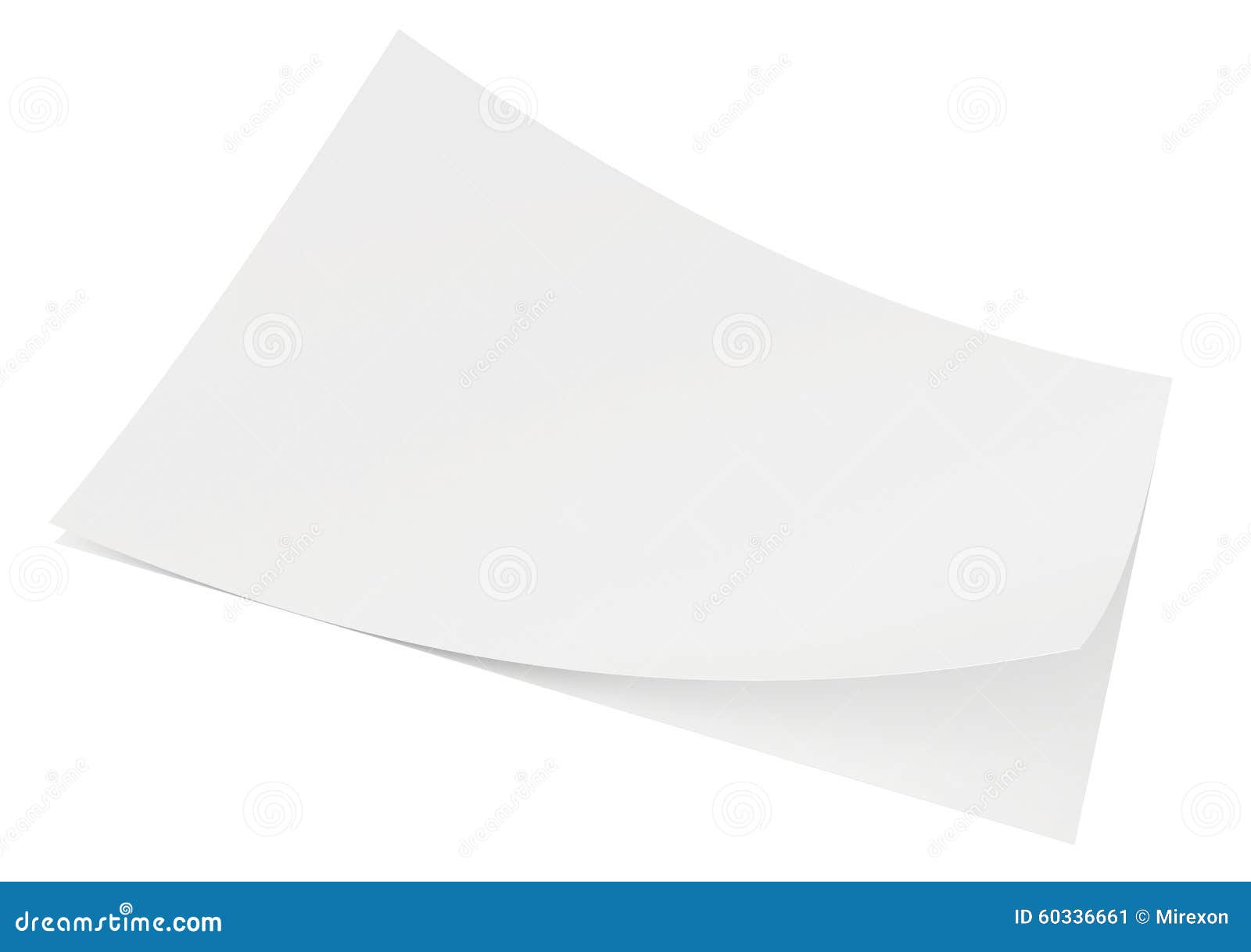 Realistic 3D Rendering of Blank White Sheets Paper Stock Illustration ...