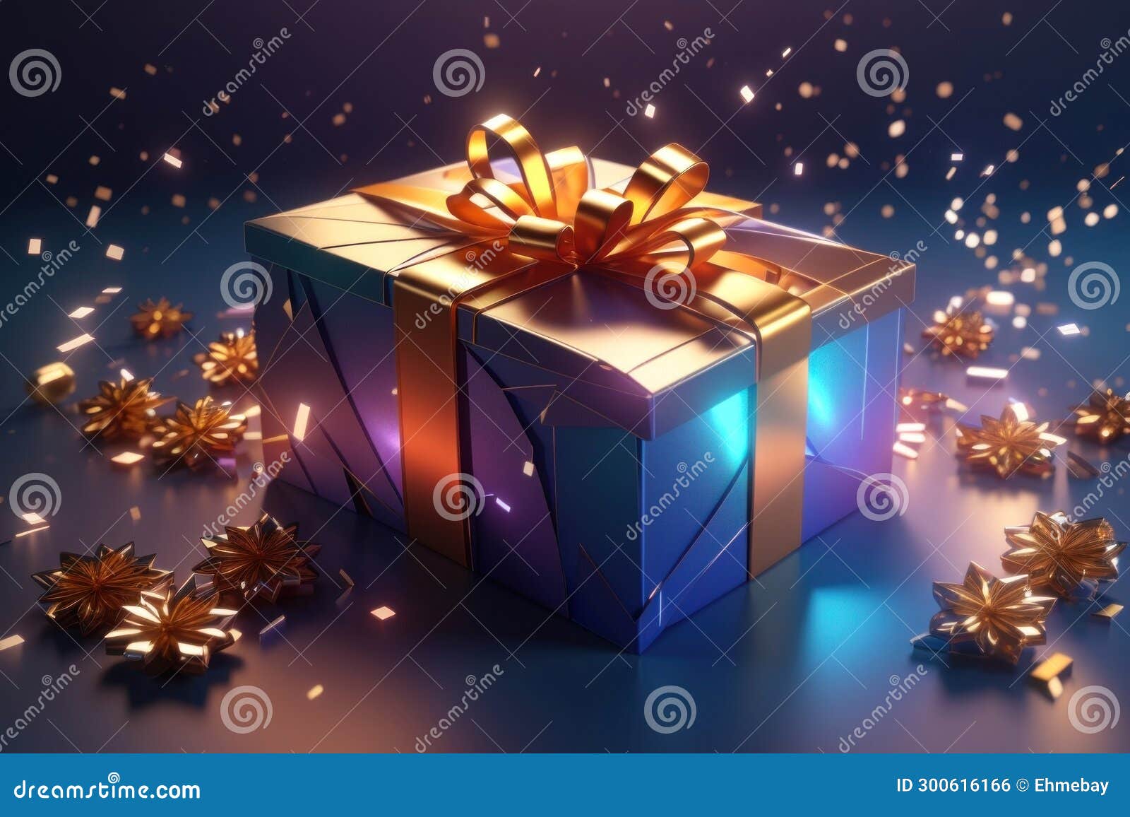 A Realistic 3D Rendering of a Gift Box Generative by AI Stock ...