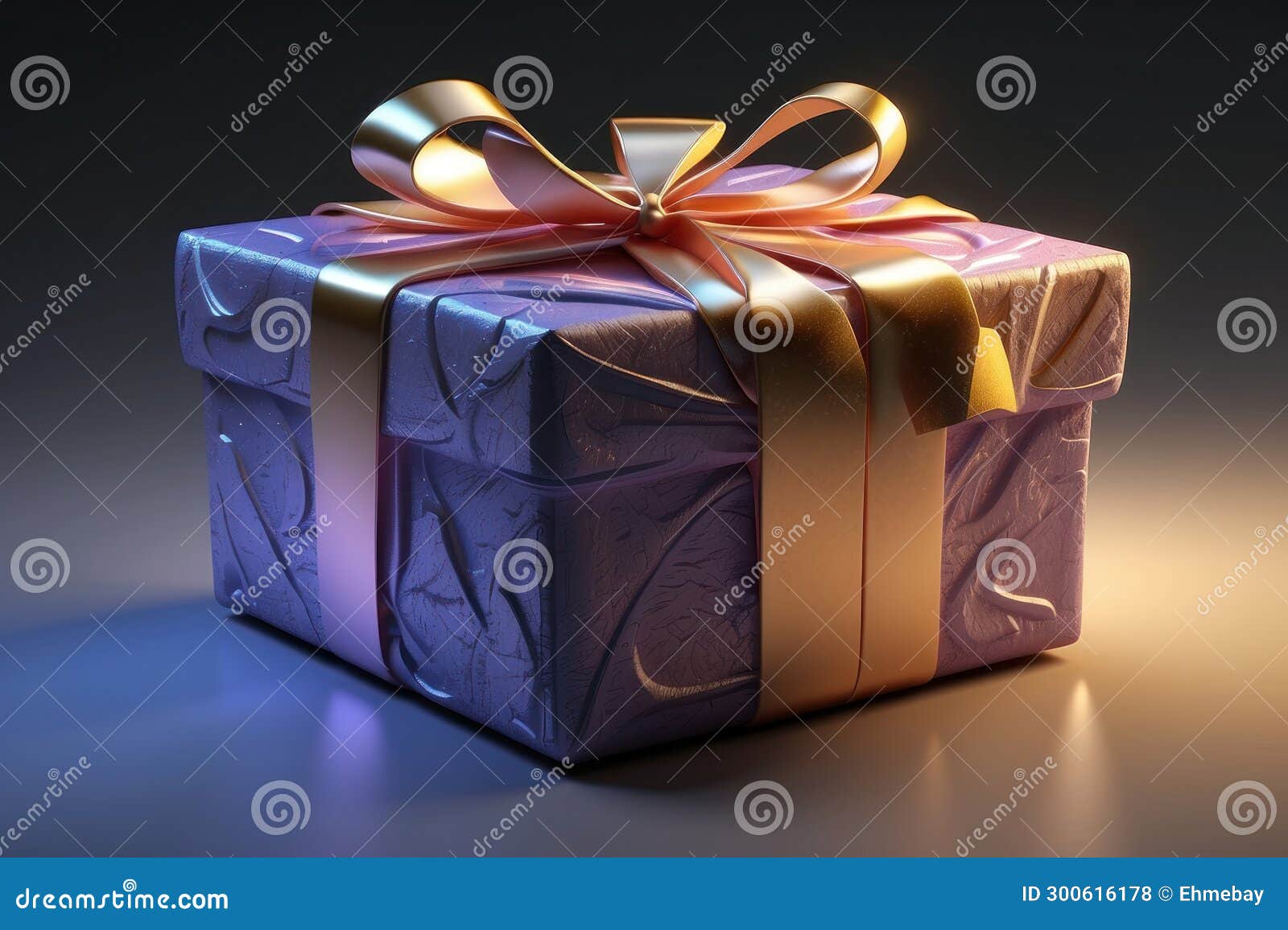 A Realistic 3D Rendering of a Gift Box Generative by AI Stock ...