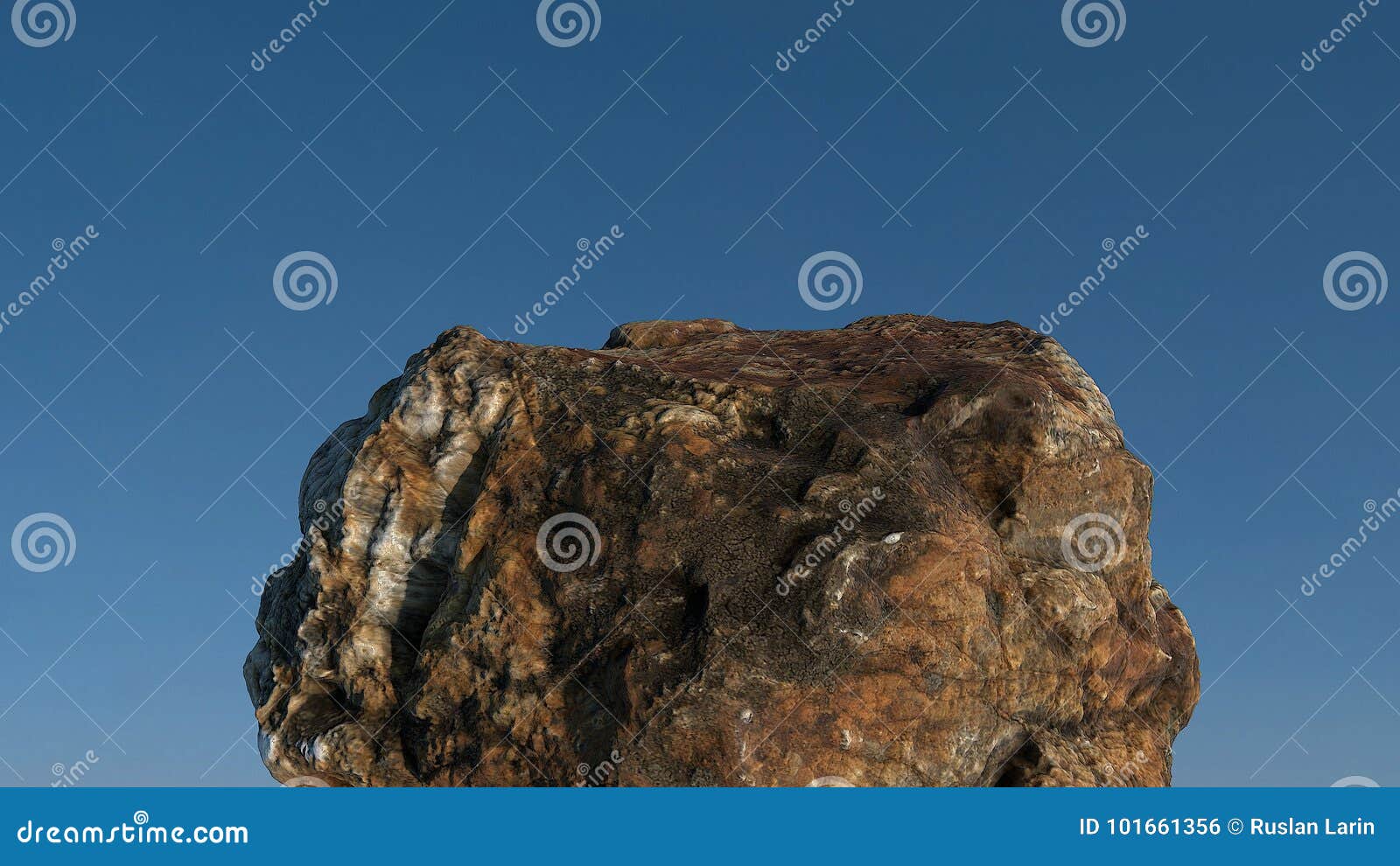 Rock /mountain in Front of Blue Sky. Stock Illustration - Illustration ...