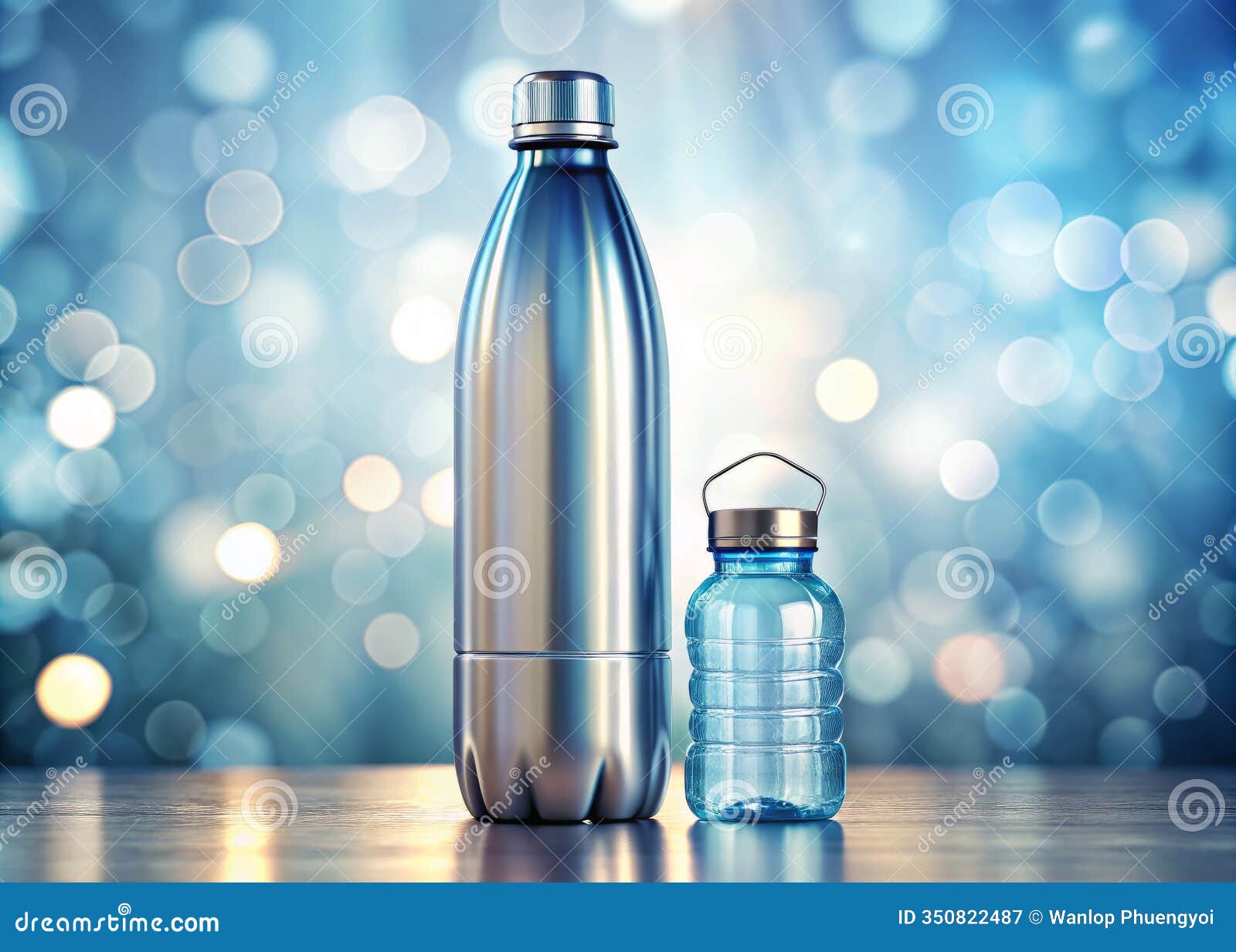 Realistic 3D Renderings of Plastic and Thermos Water Bottles ...