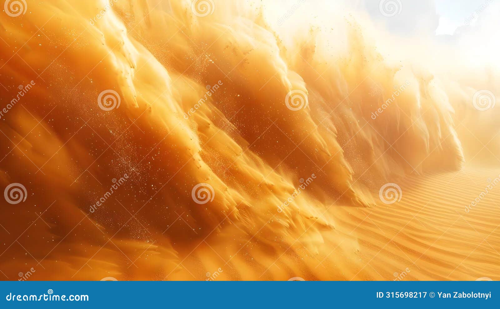 Realistic 3D Sand Pattern with Swirling Dust Particles and Sandstorms ...