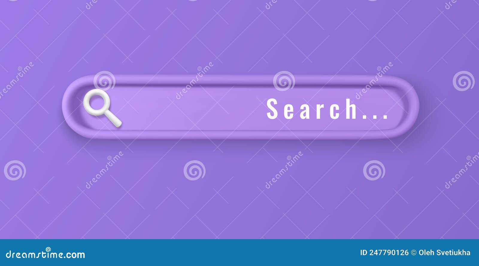 Realistic 3d Search Bar Design Element in Cartoon Minimal Style on ...