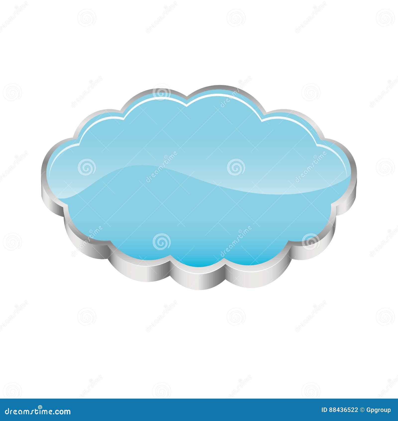 Realistic 3d Shape Cloud Storage Stock Illustration - Illustration of ...