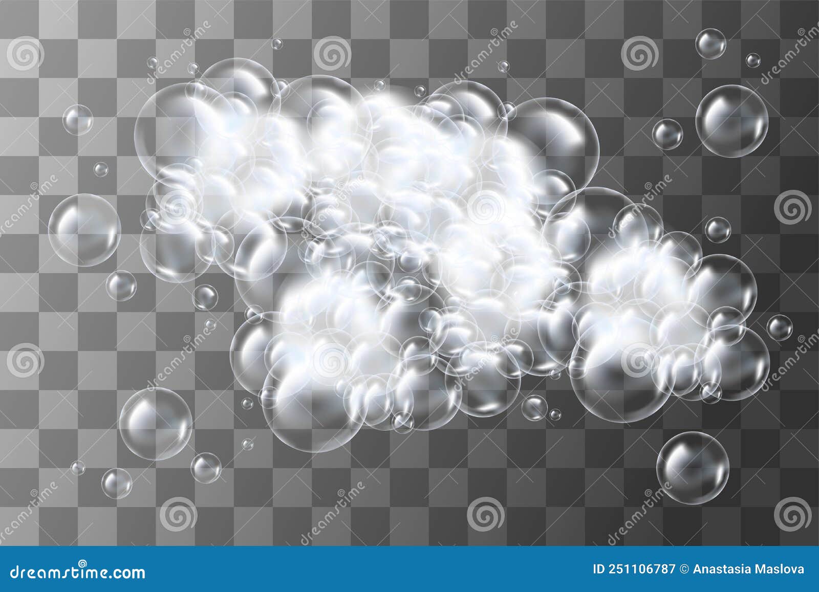Realistic 3d Soap Bubbles with Reflection Effect Vector Illustration ...