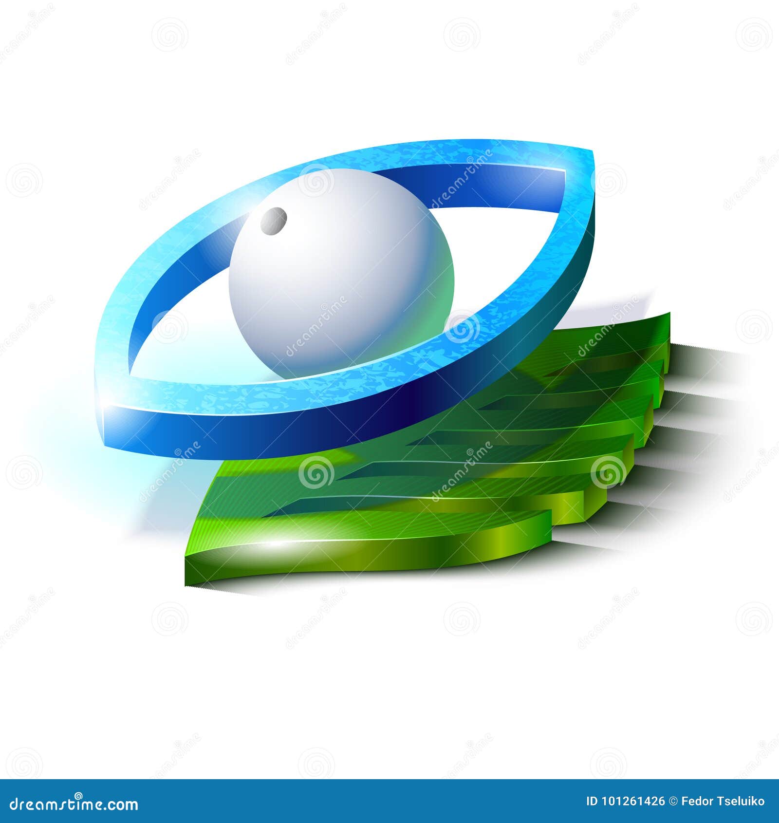 Realistic 3d Symbol Template Stock Illustration - Illustration of ...