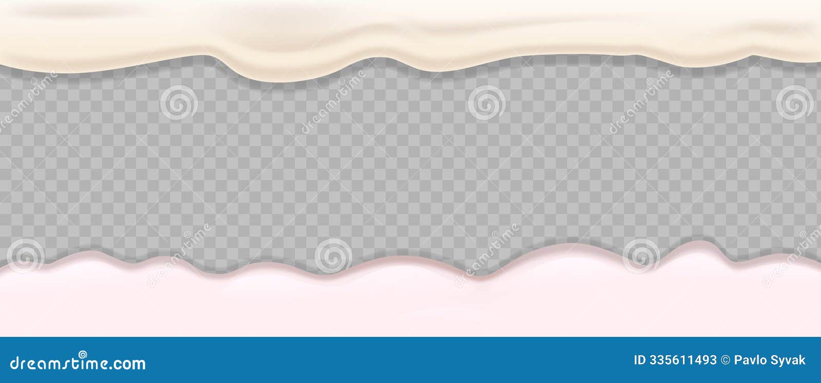 Realistic 3d Vector Flowing Cream Texture, E Top and Bottom Frame ...