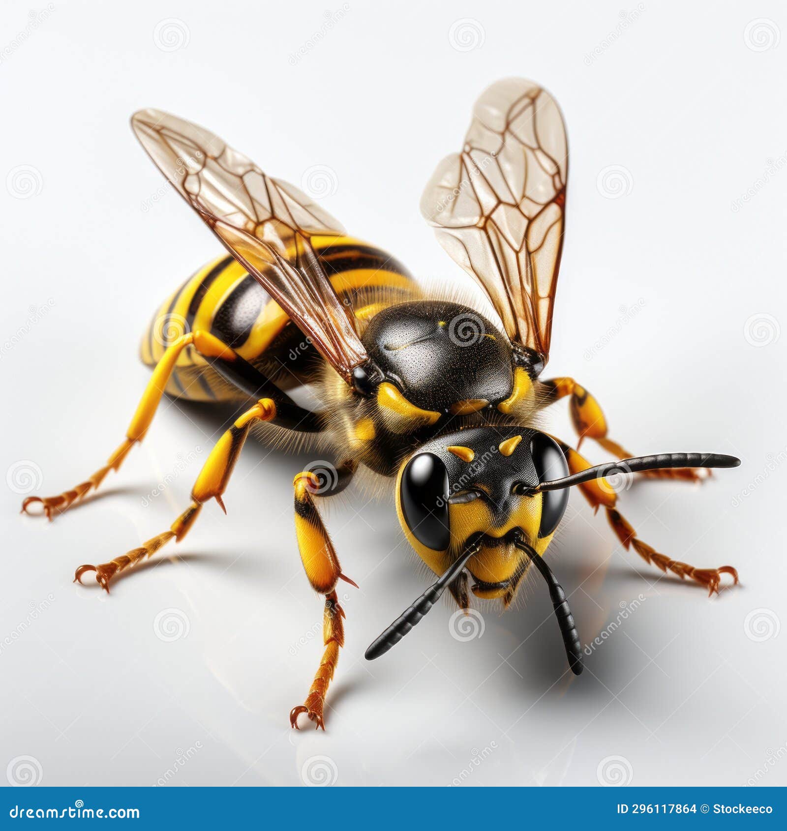 Realistic 3d Vector Illustration of a Yellow Jacket Wasp Stock ...