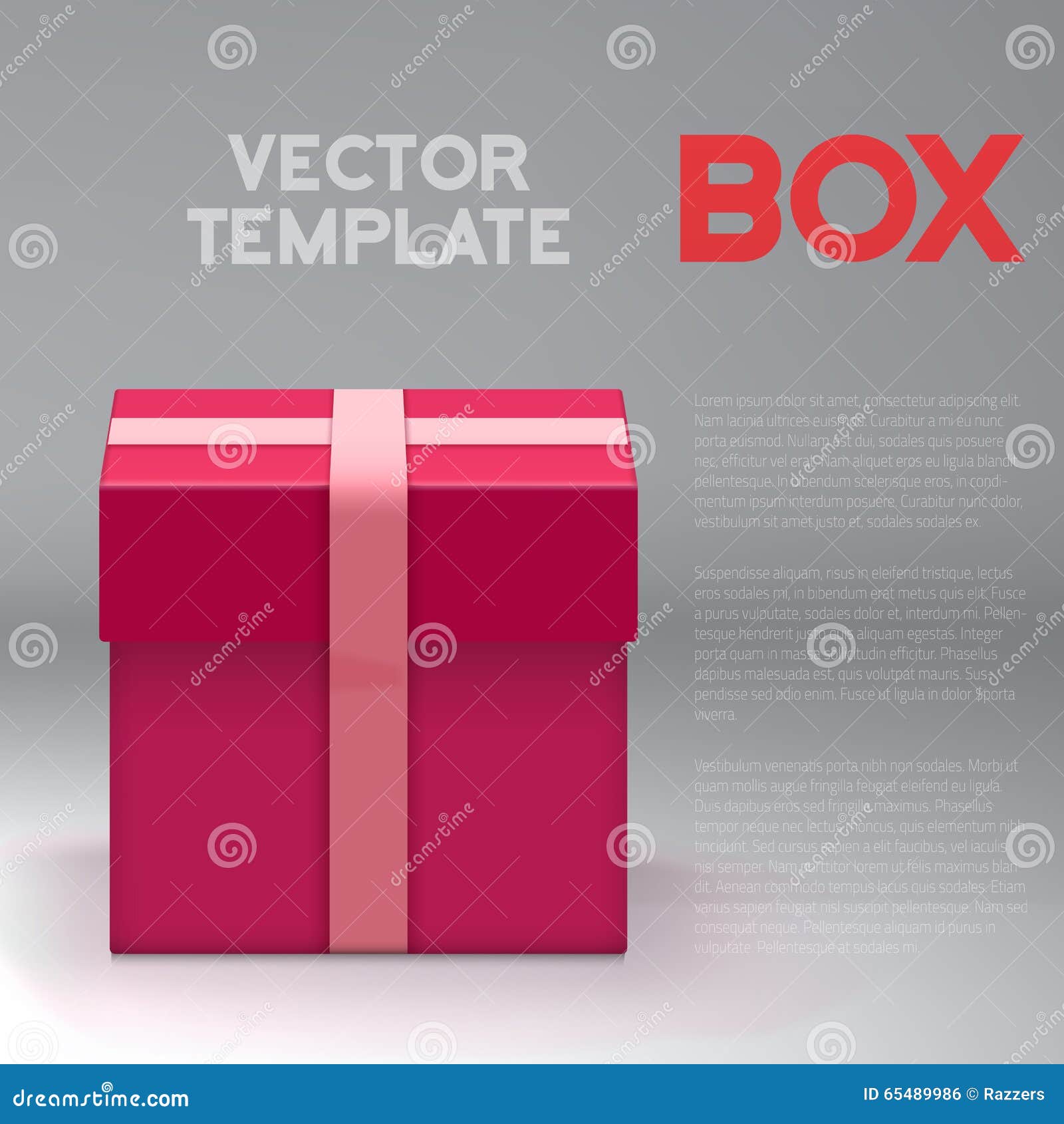 Realistic 3D Vector Present Box. Birthday Vector Stock Vector ...